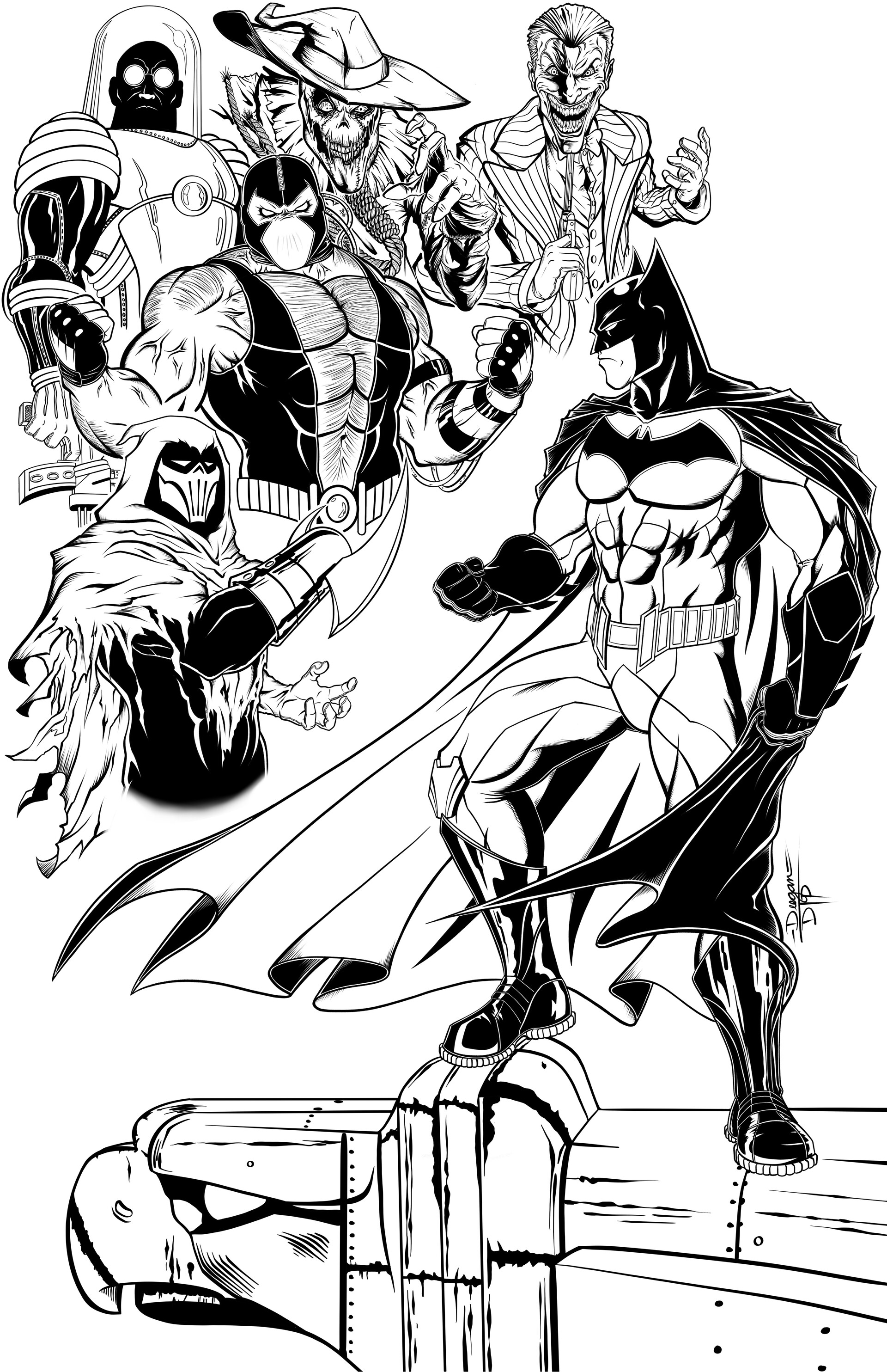 batman villains coloring book