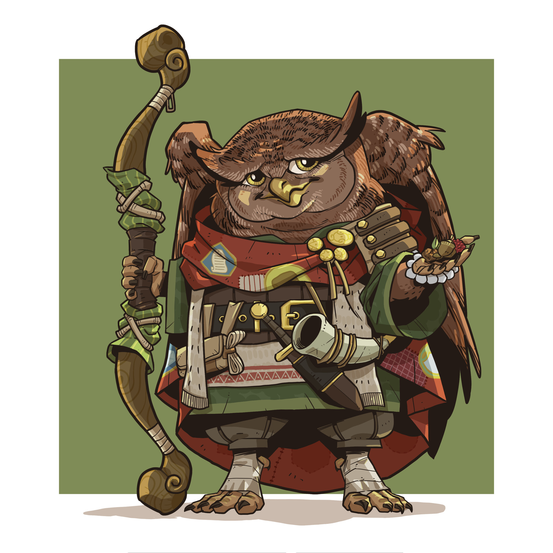ArtStation - Old Owlfolk Ranger