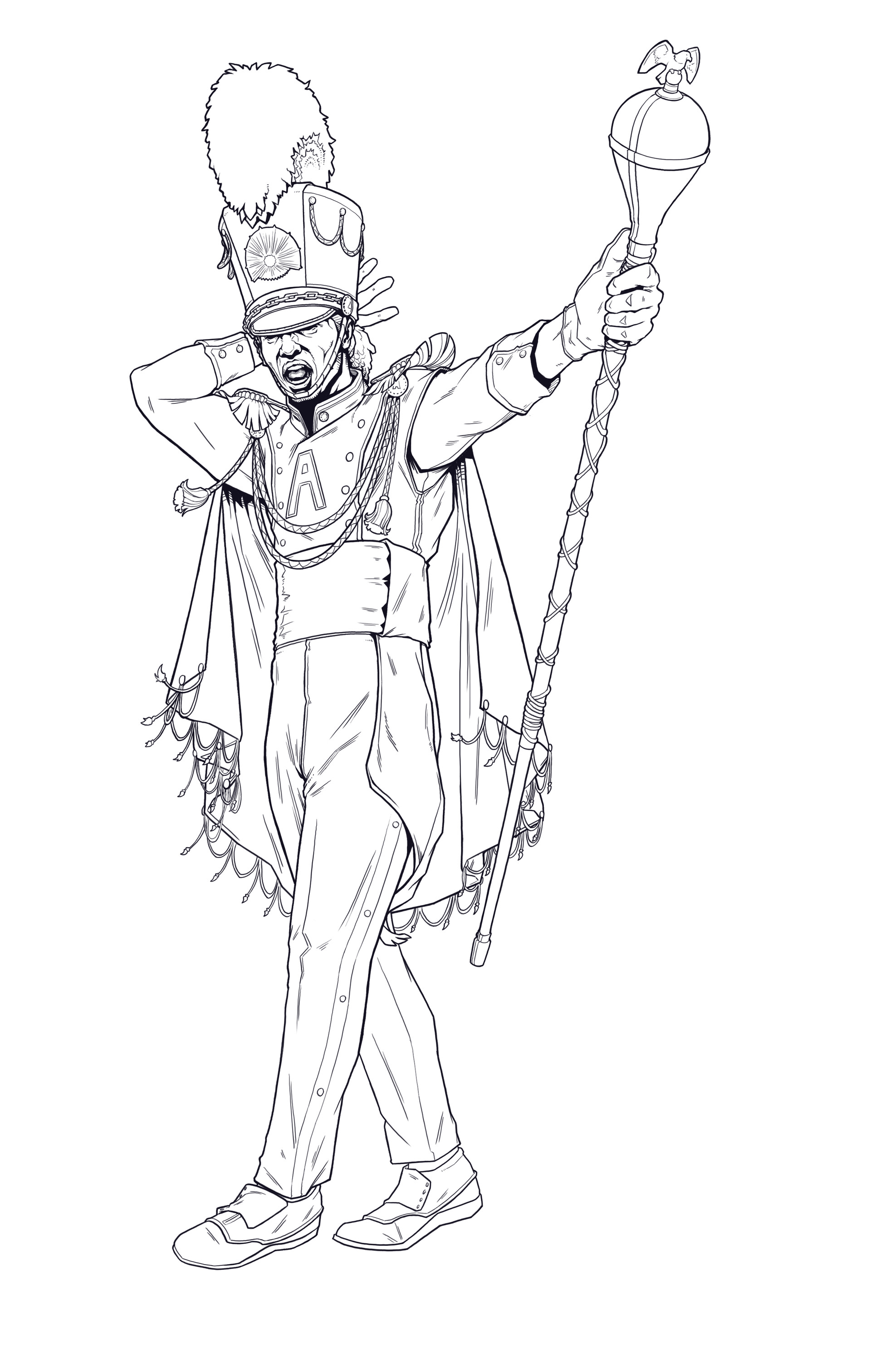 marching band coloring sheet