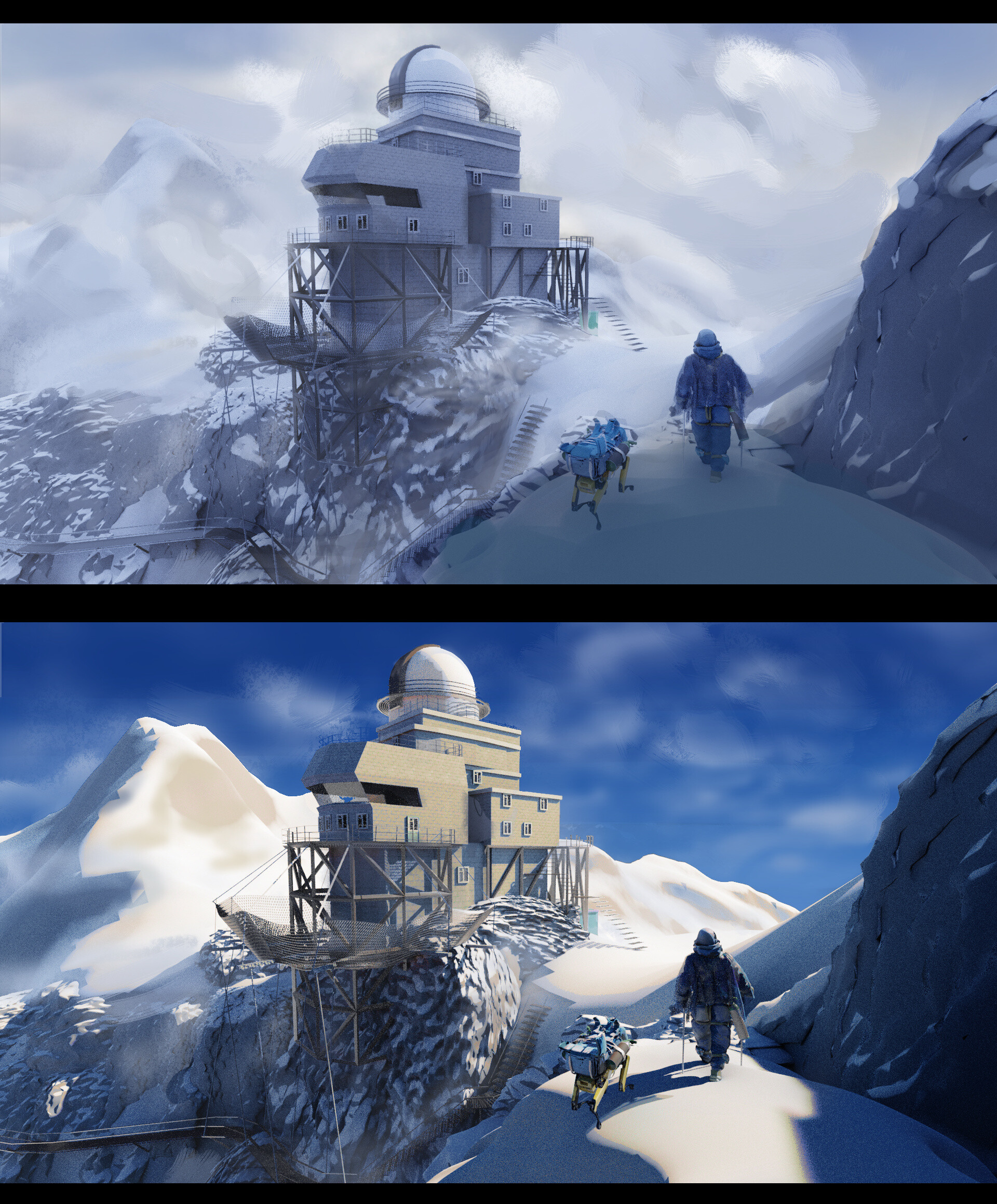 ArtStation - The Old Observatory : Lighting and Weather concepts (2019)