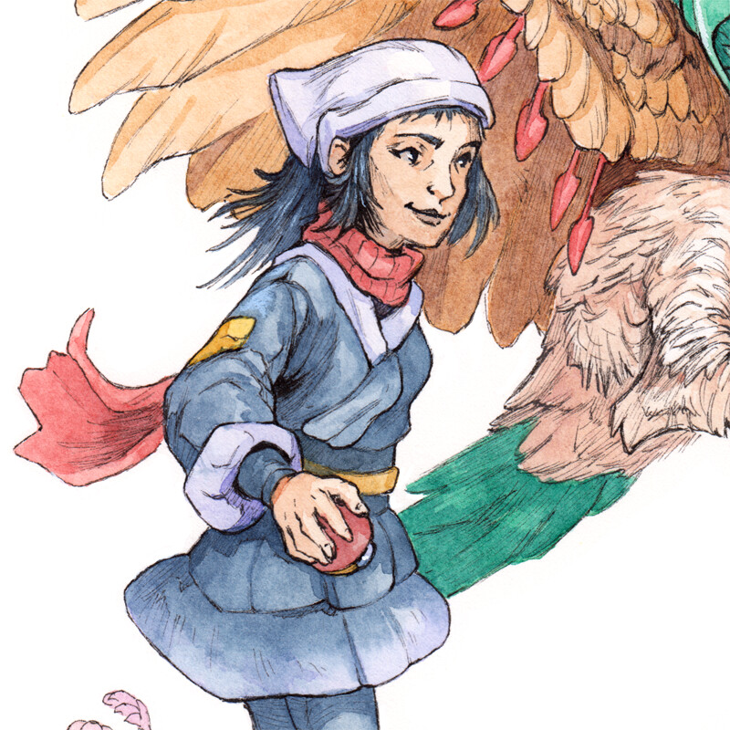 Natasha Moore - Legends Arceus - Ink and Watercolour