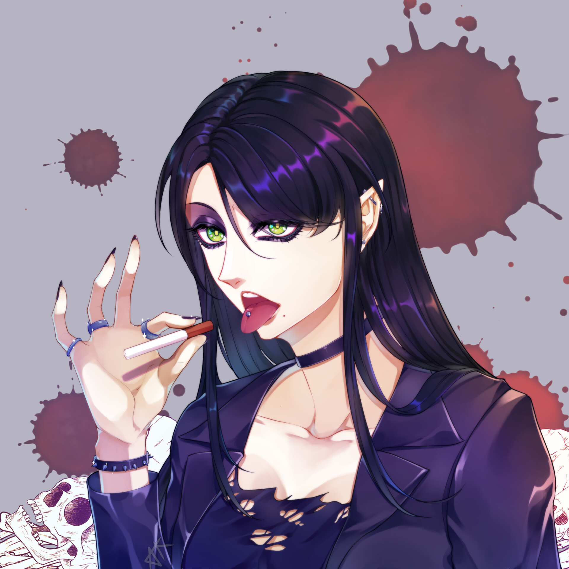 ArtStation - Heavy Metal Half-Elf Bard Ghislaina