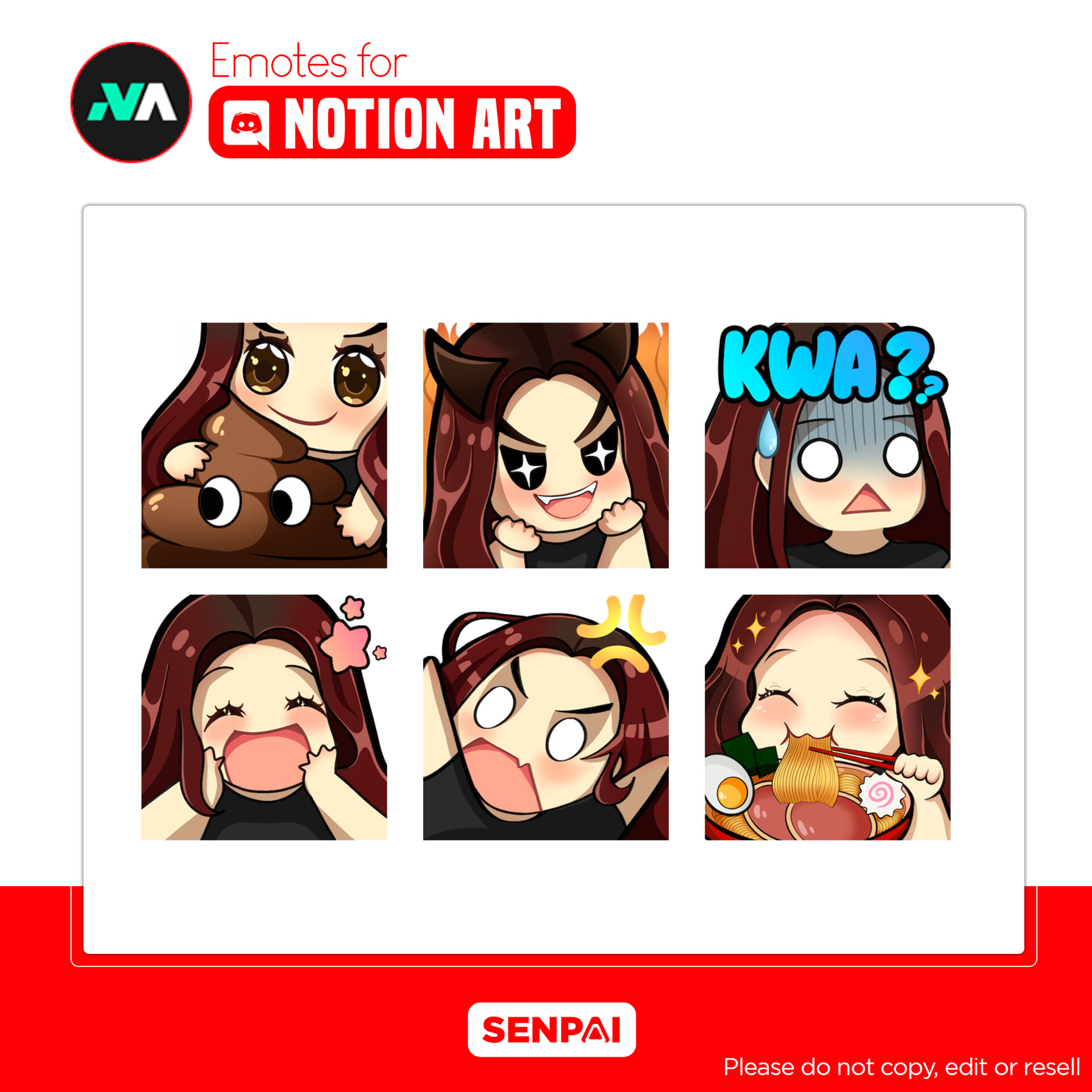 ArtStation - Chibi Emotes Notion Art