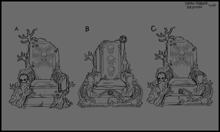 gothic throne drawing