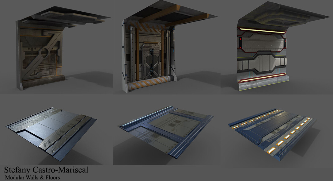 ArtStation - Sci-Fi Modular Walls & Floors