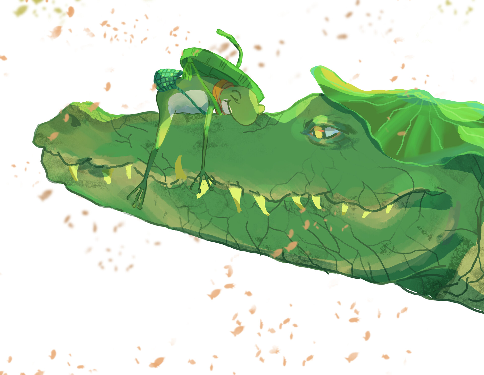 ArtStation - Crocodile and the Frog