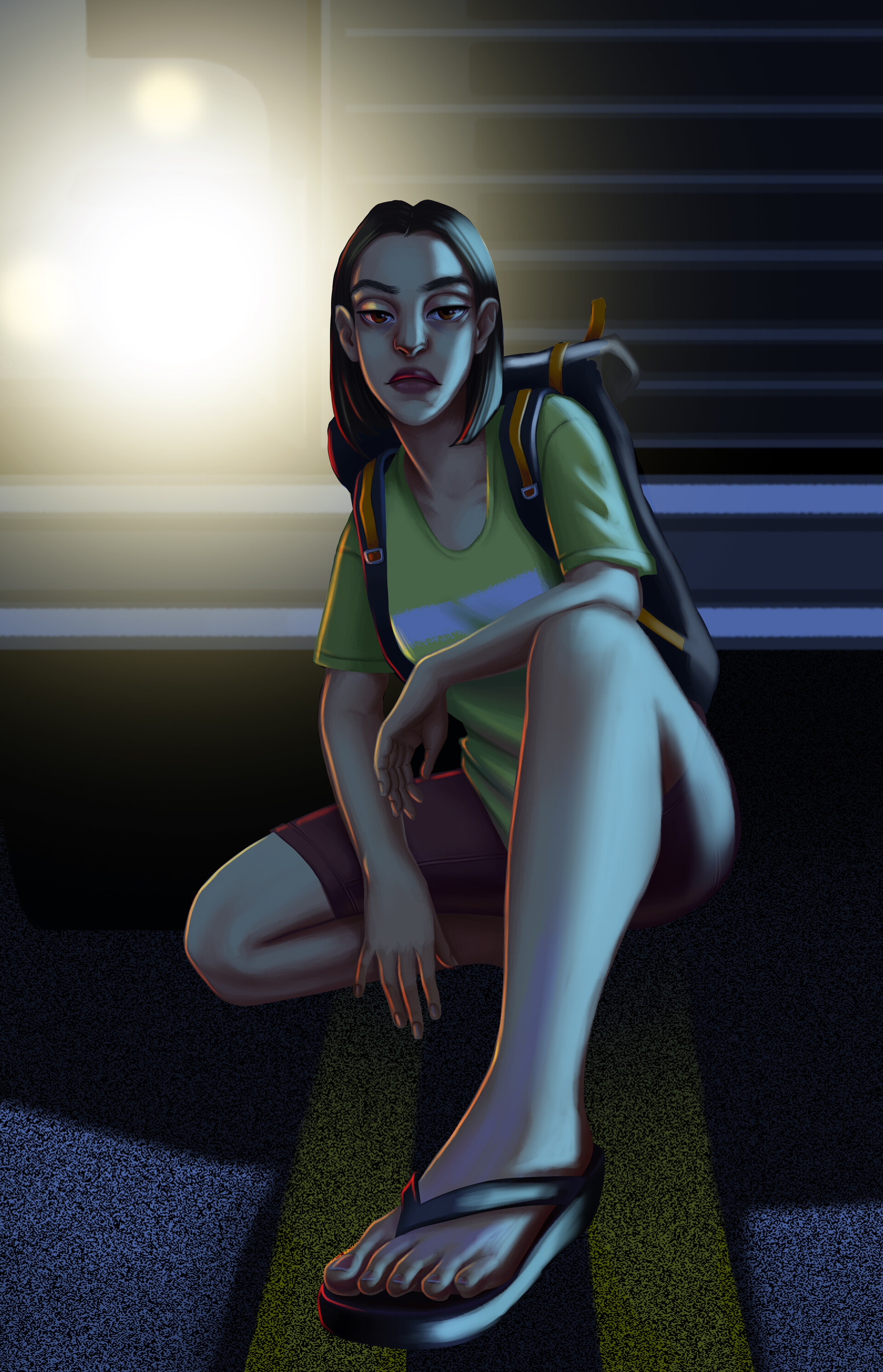ArtStation - Girl in flip flops
