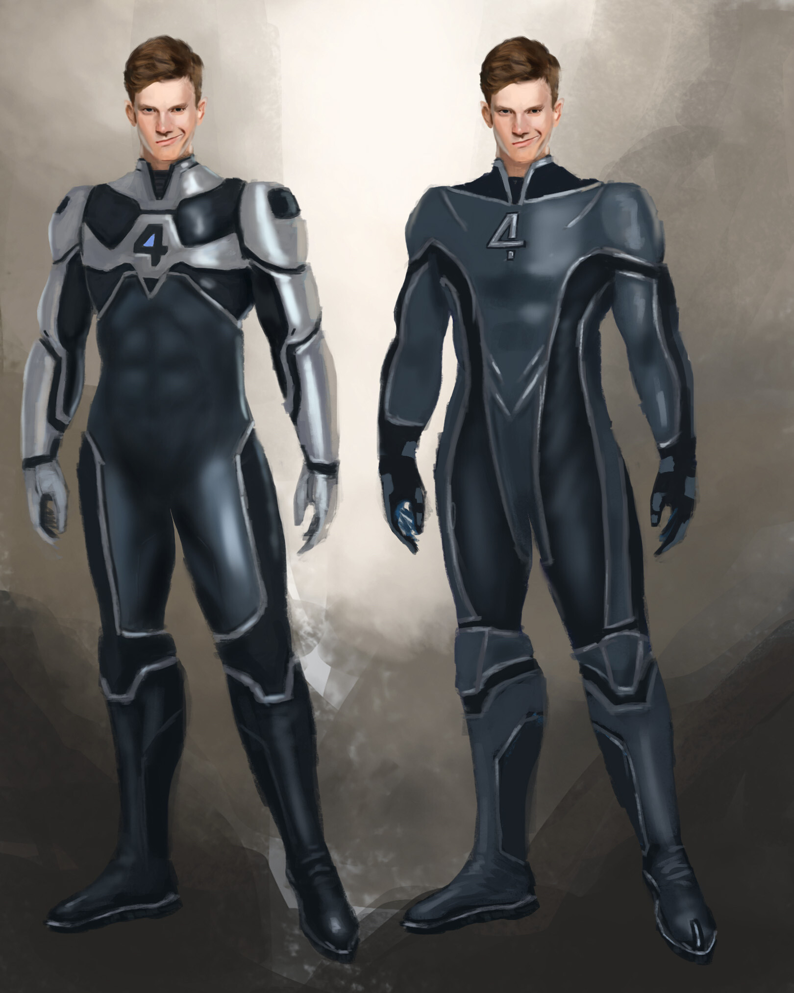 Samuel Obi - Johnny Storm costume design sketches