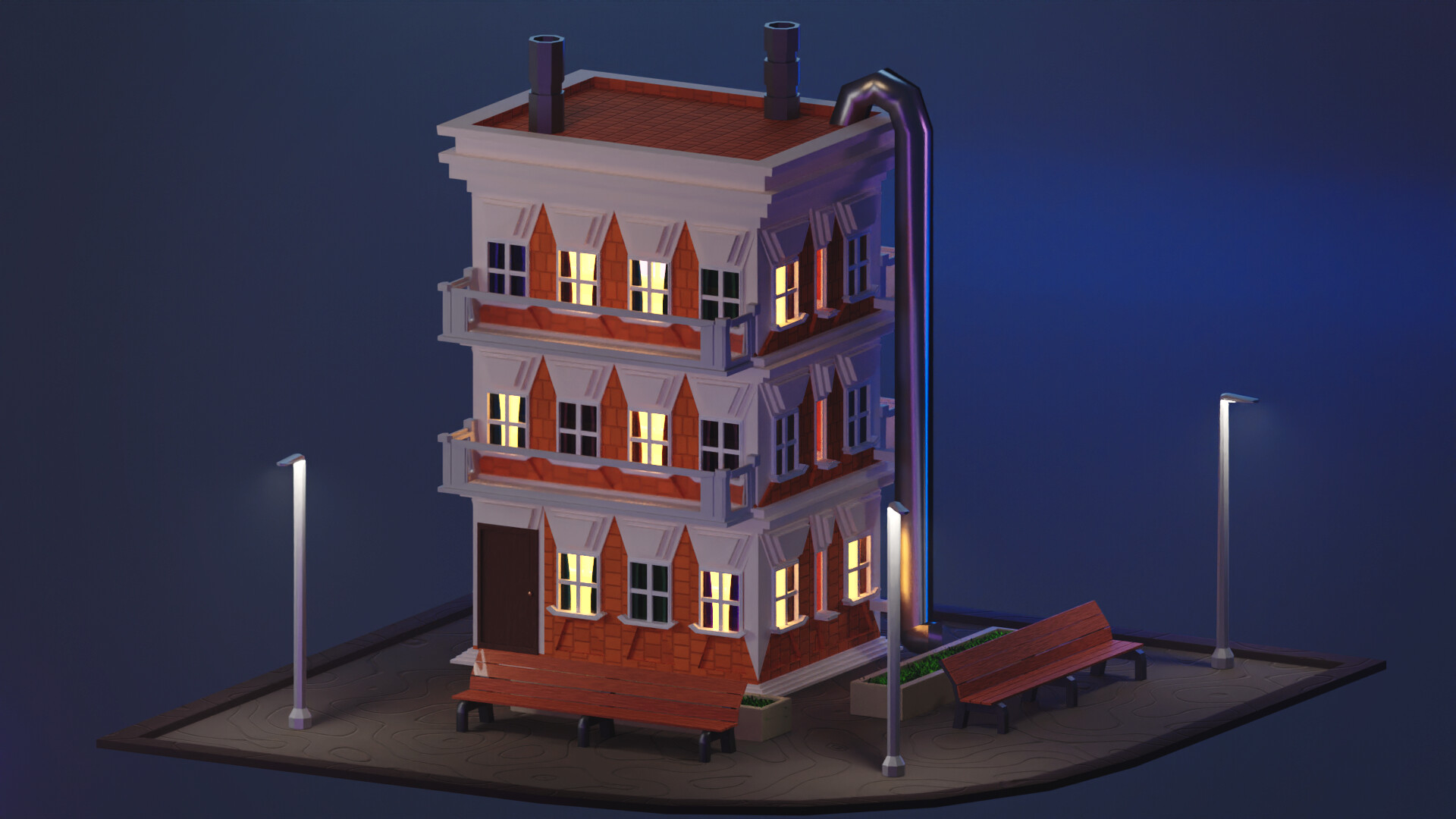 ArtStation - Stylized house 3d model