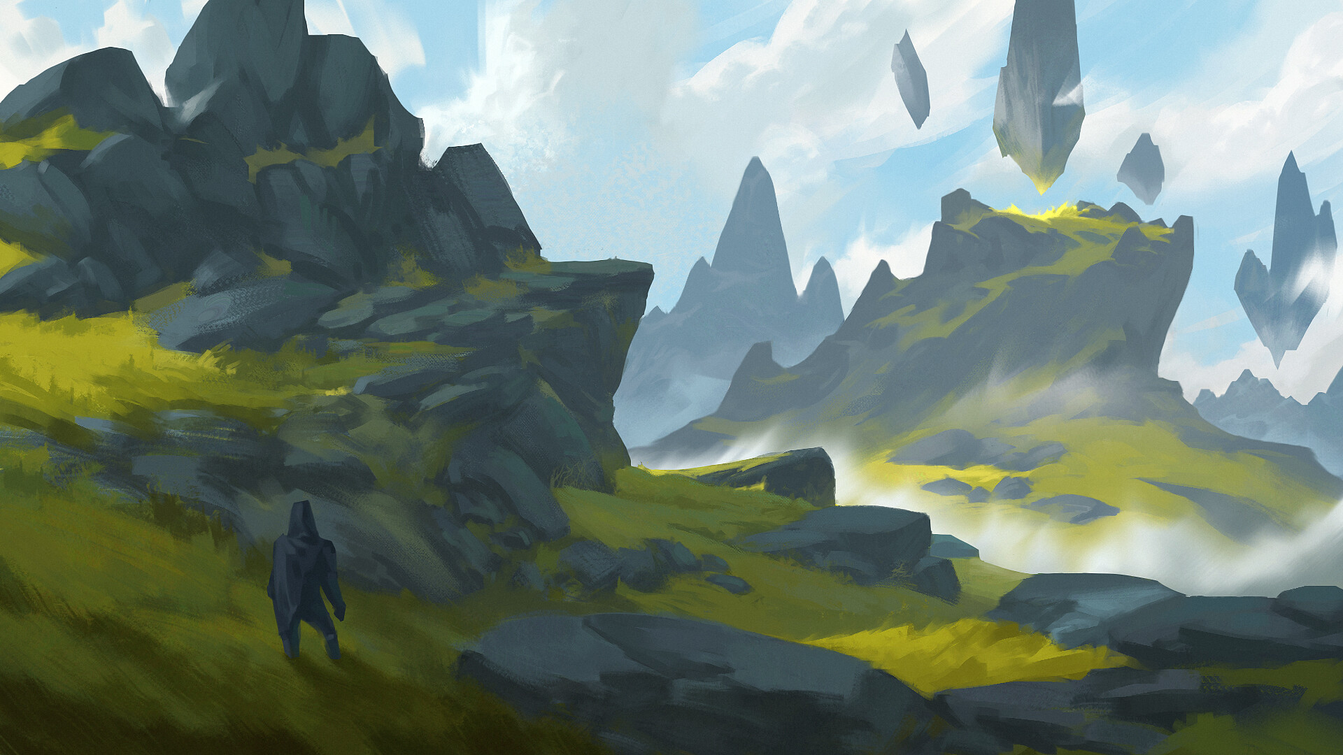 ArtStation - Flying stones