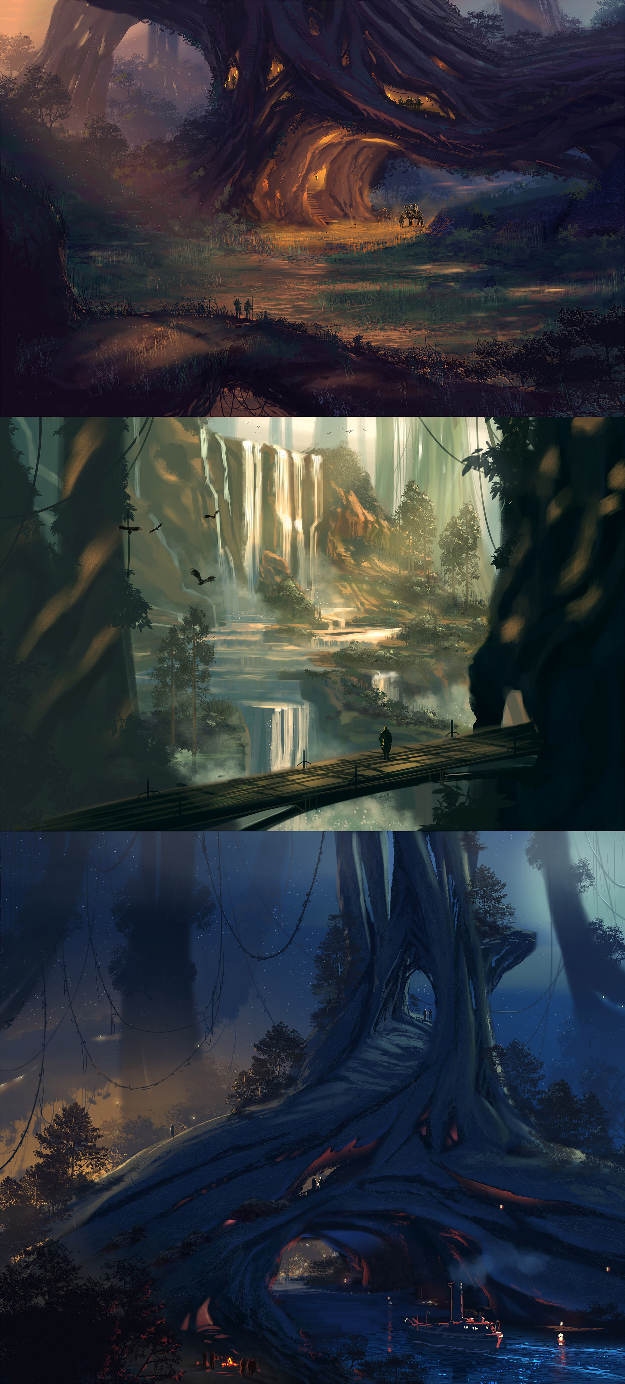 Christian A Piccolo Concept Art - Common Expanse-Eastern Fields-Trees ...