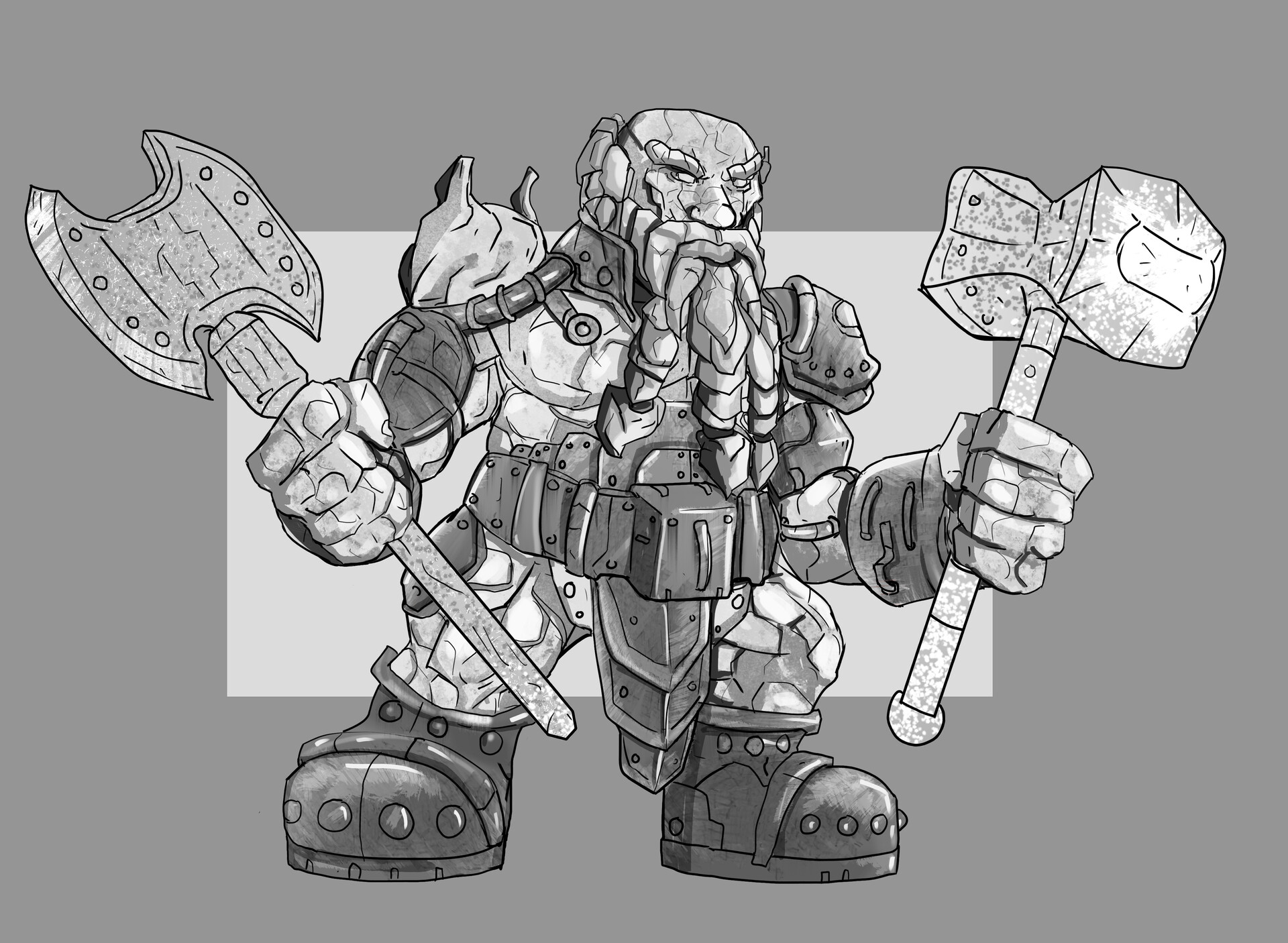 ArtStation - Stone Golem Dwarf