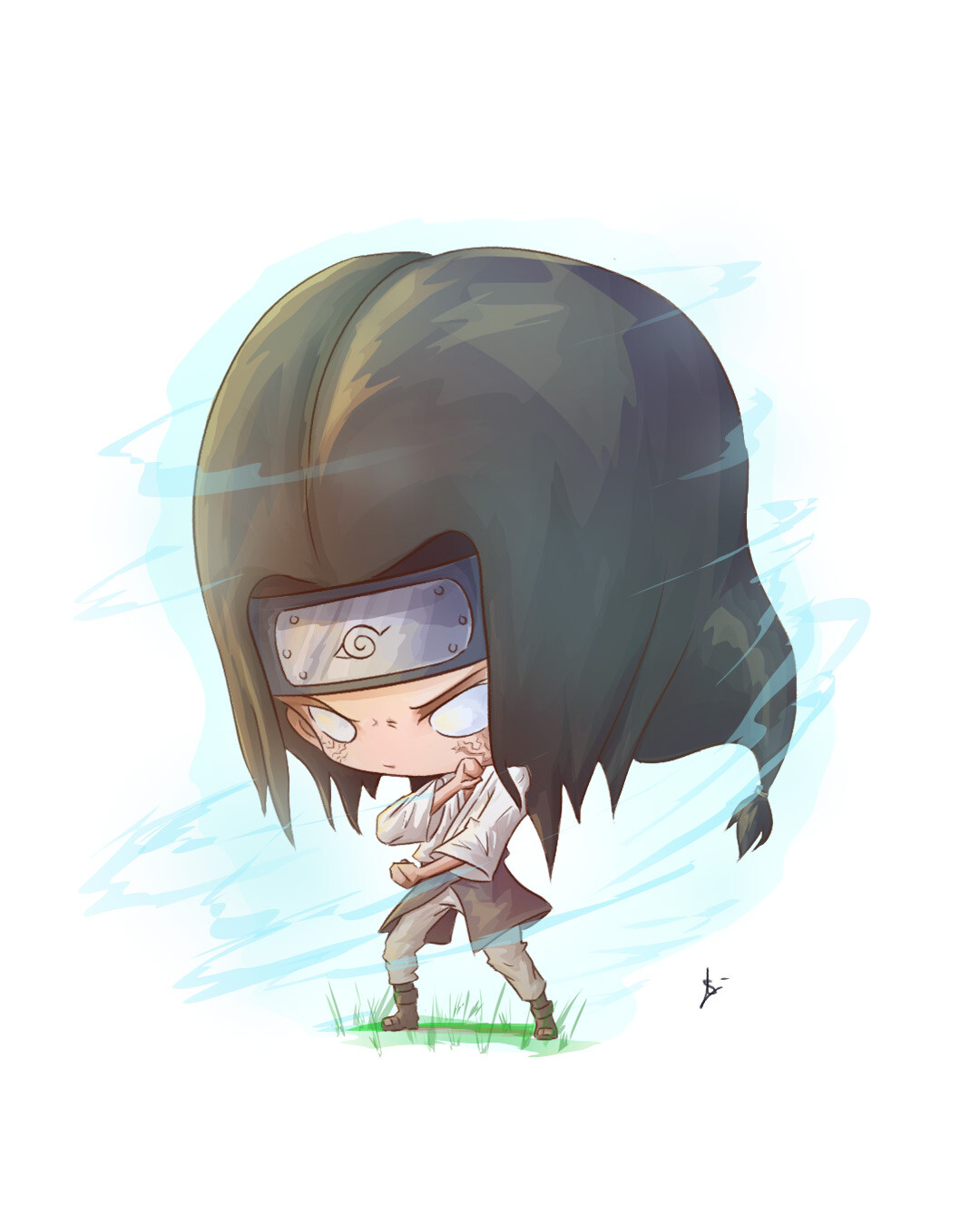 how to draw chibi neji