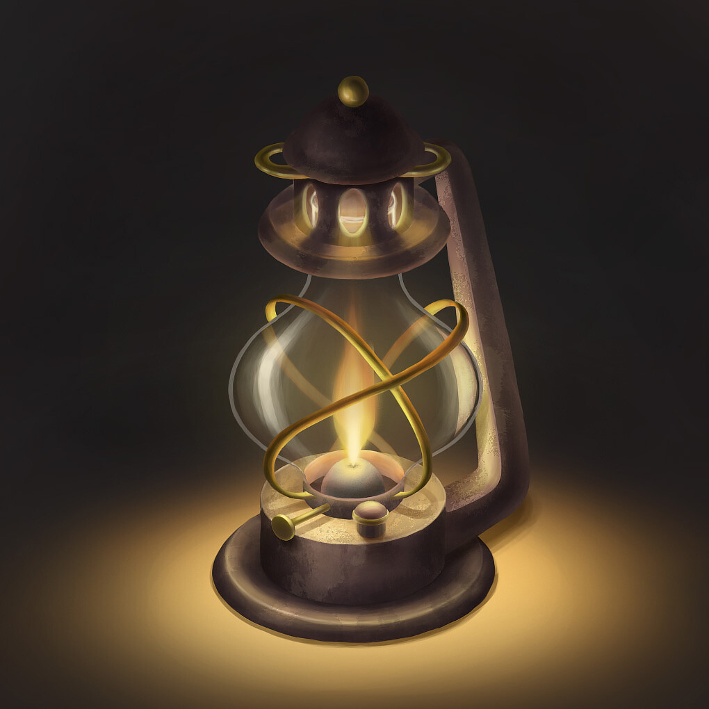 ArtStation - Isometric kerasin lamp