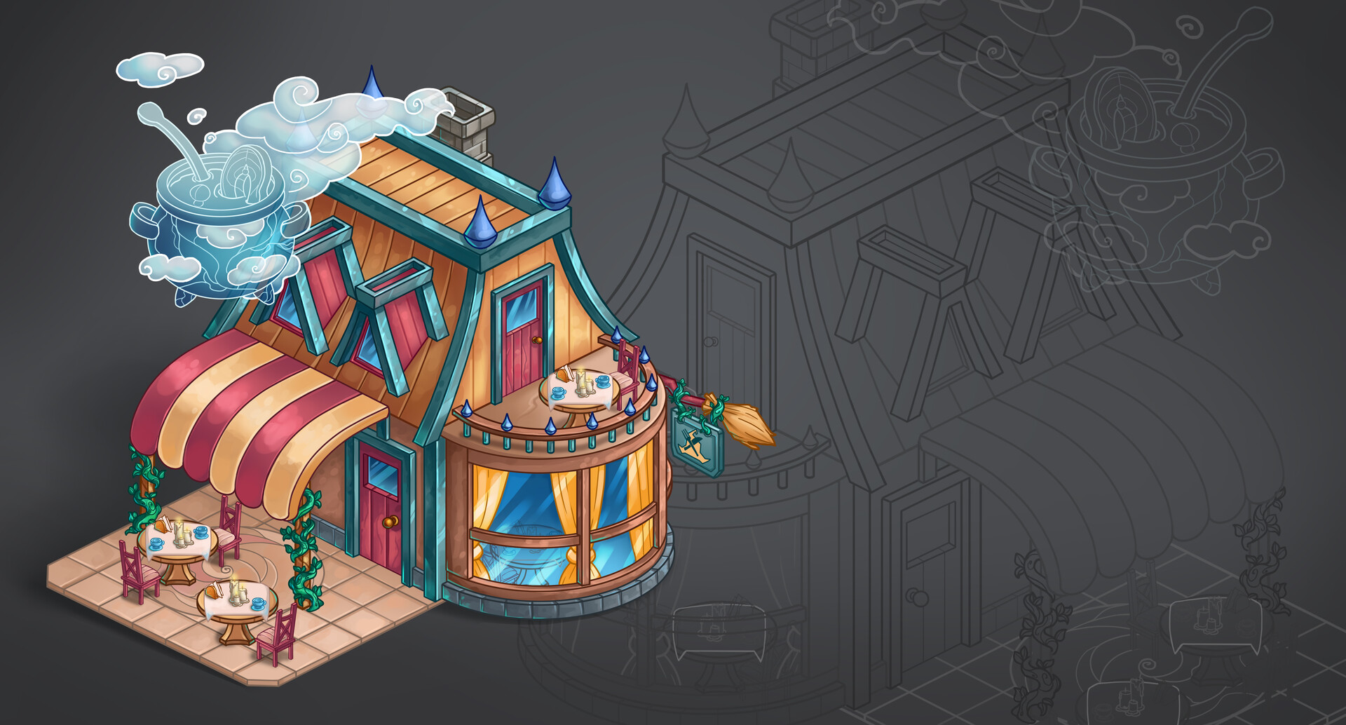 ArtStation - Witch's cafe