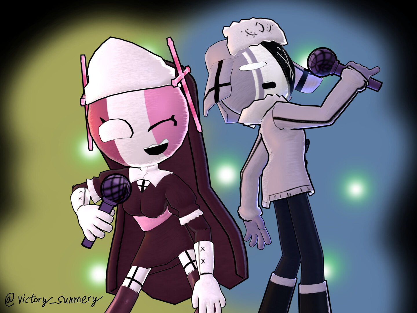 ArtStation - sarvente and ruv 3D model (Mid-Fight Masses from FNF)