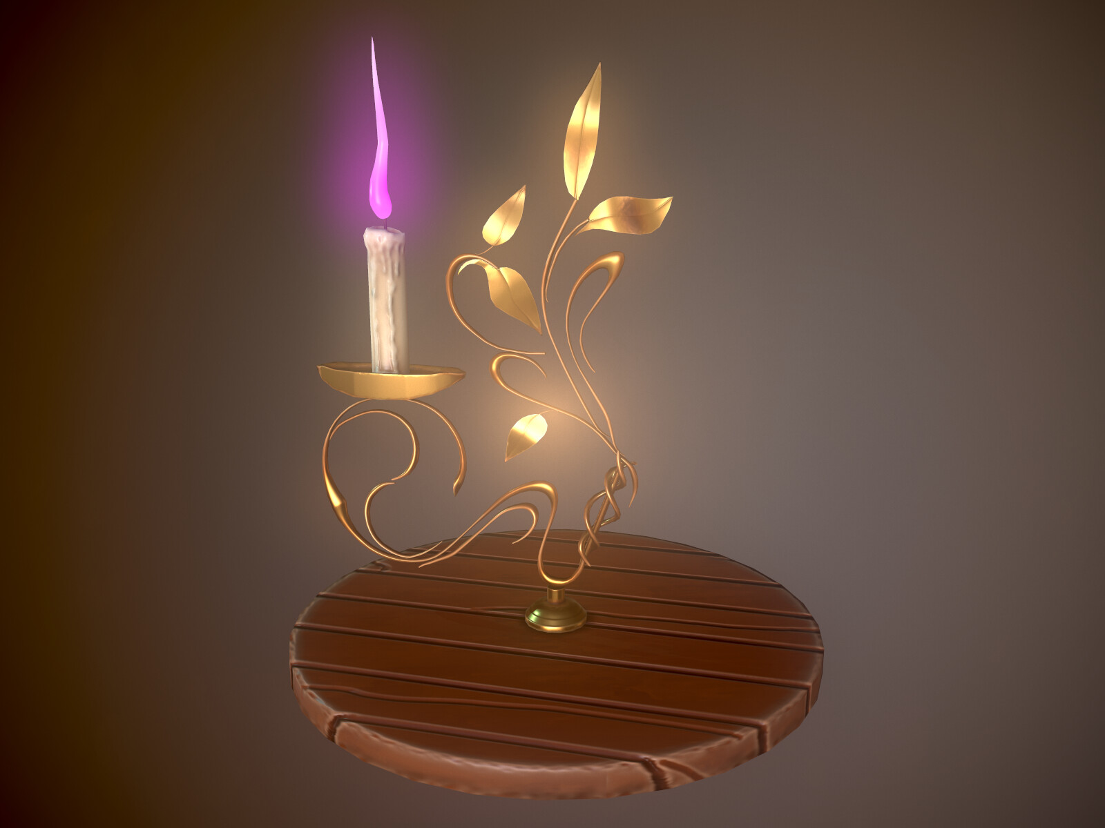 ArtStation - Stylized Candle (low poly)