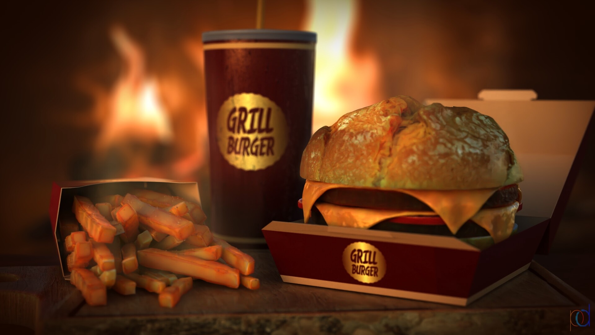 ArtStation - Grill Burger