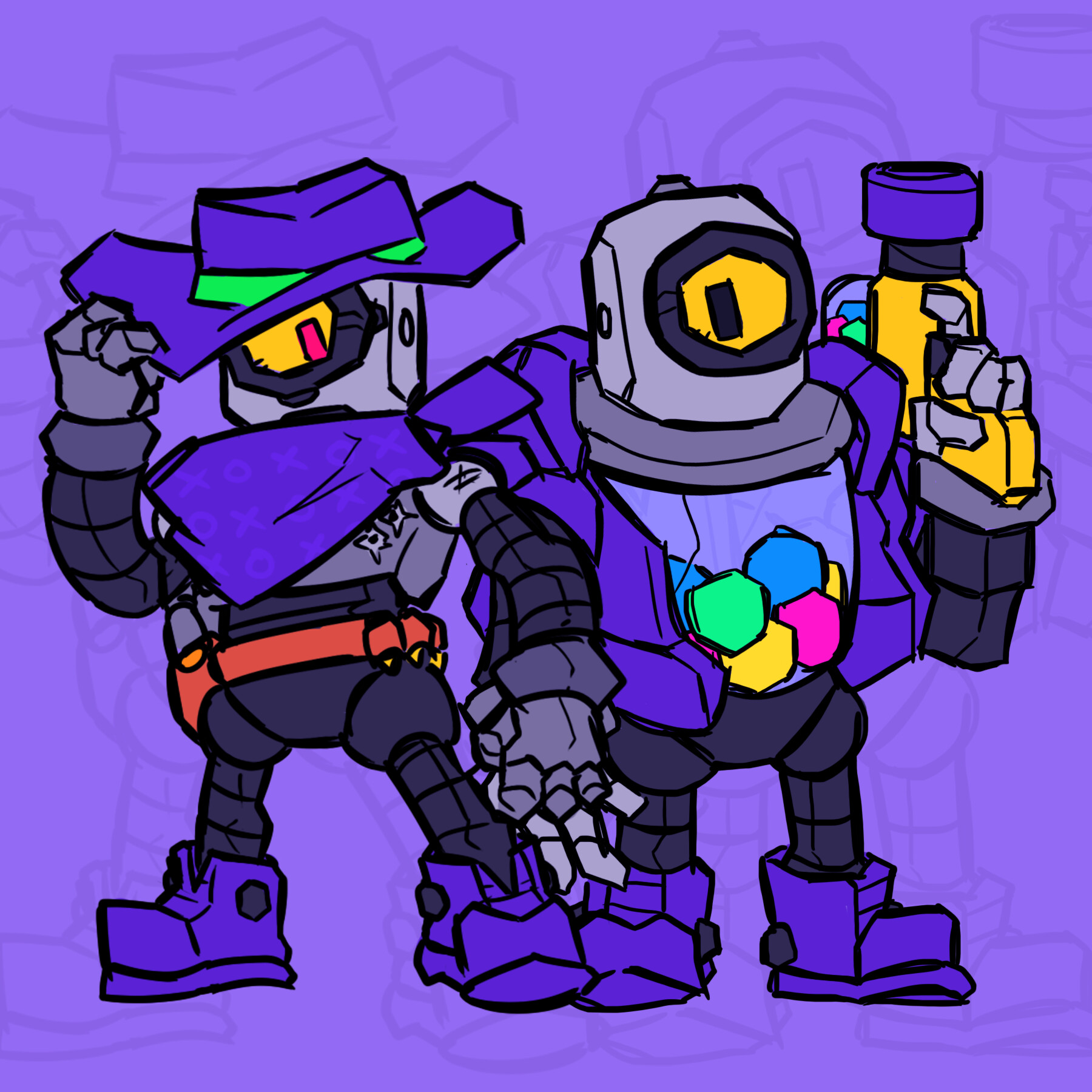 how to draw brawl stars ricochet