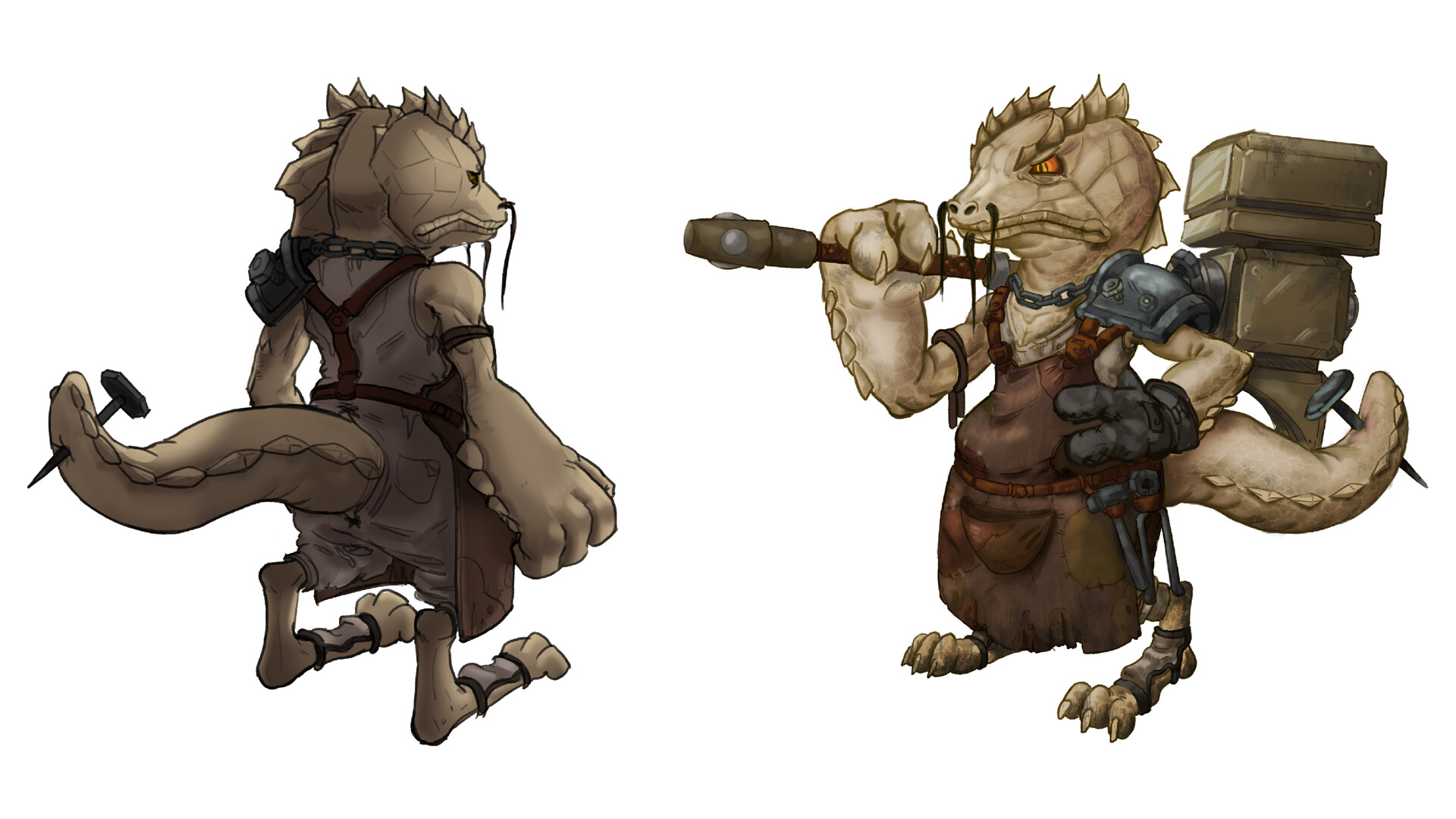ArtStation - The Blacksmith Lizard -NPC