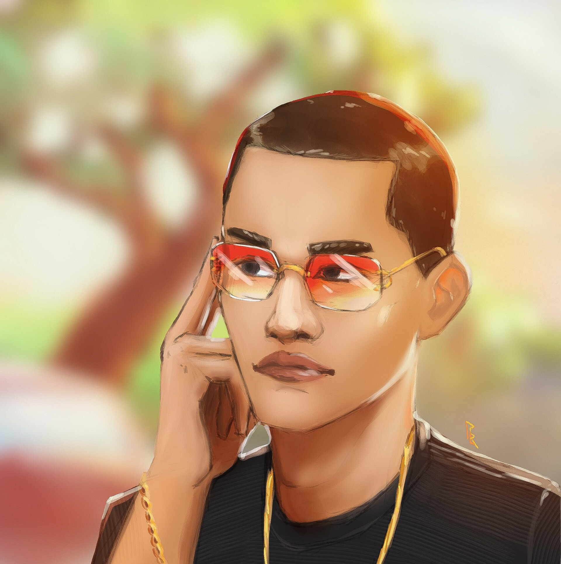 ArtStation - Stylized portrait of Sneako