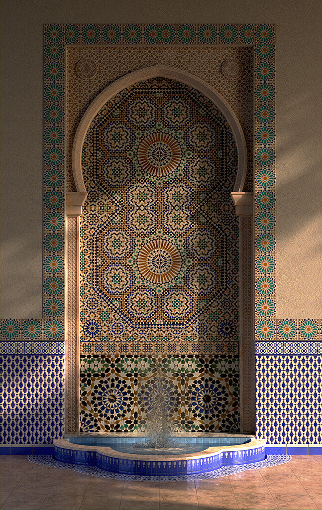ArtStation - Arabic mural fountain