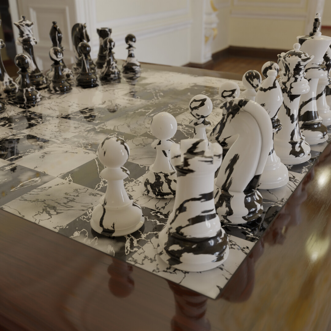 ArtStation - Marble Chess set