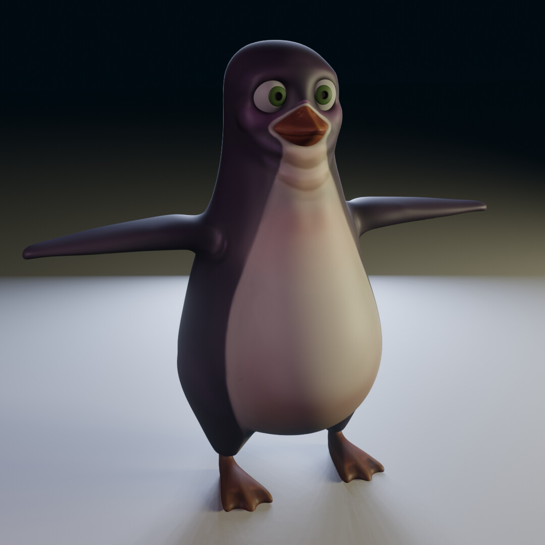 ArtStation - Low poly stylized penguin character