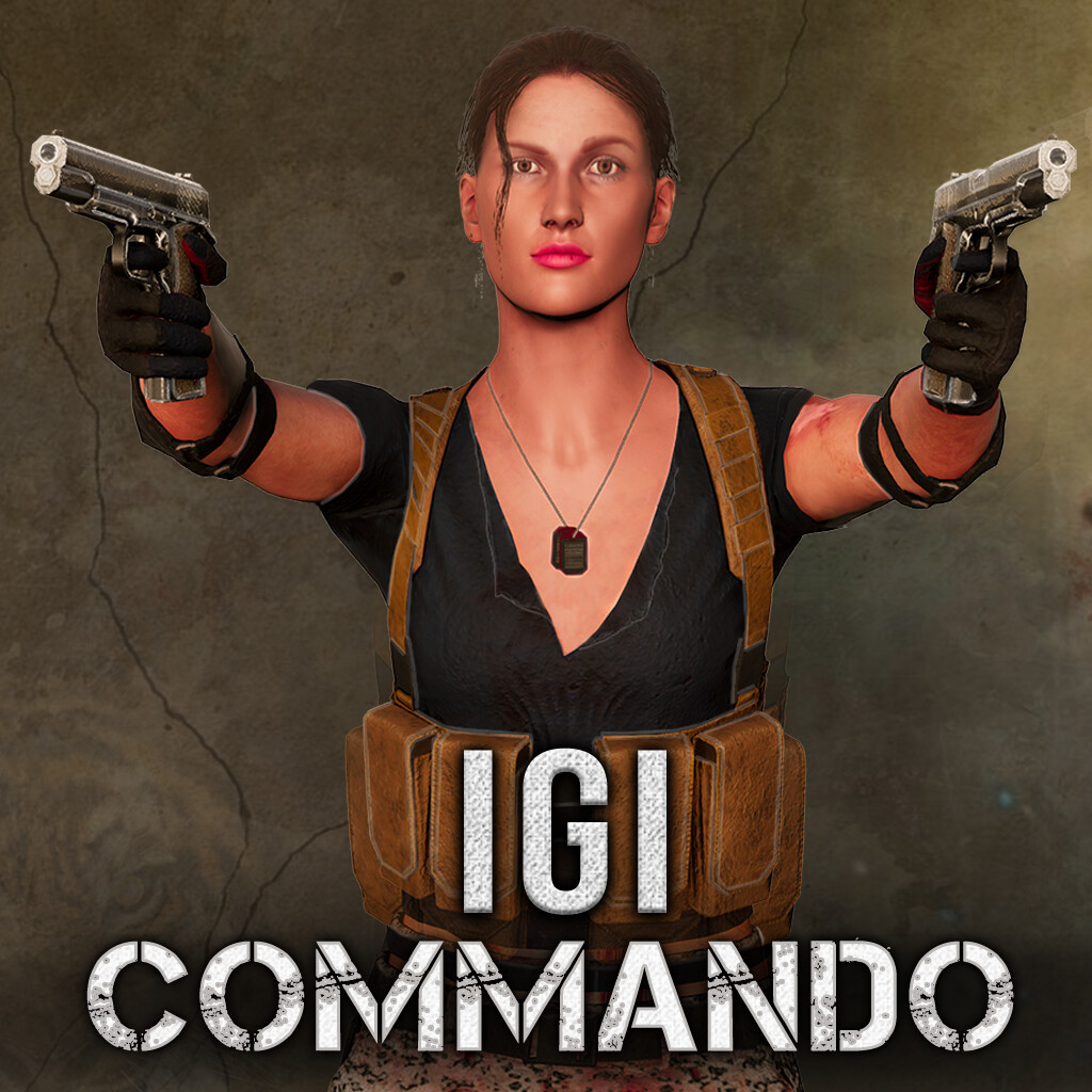 ArtStation - IGI Female Commando Shooting Game Icon