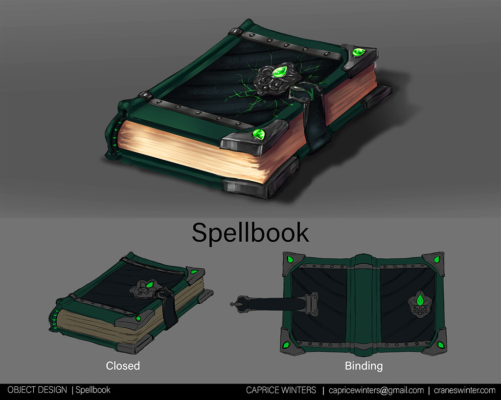 ArtStation - Spellbook Object Design