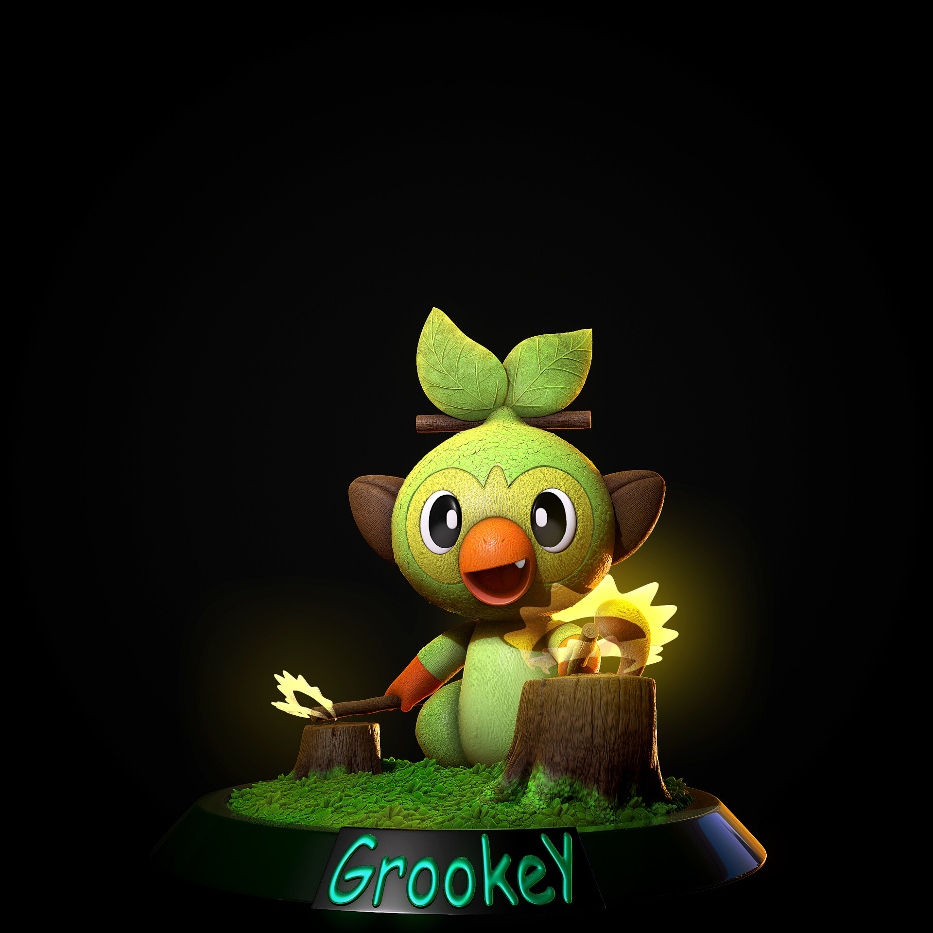 ArtStation - Pokeymon Grookey