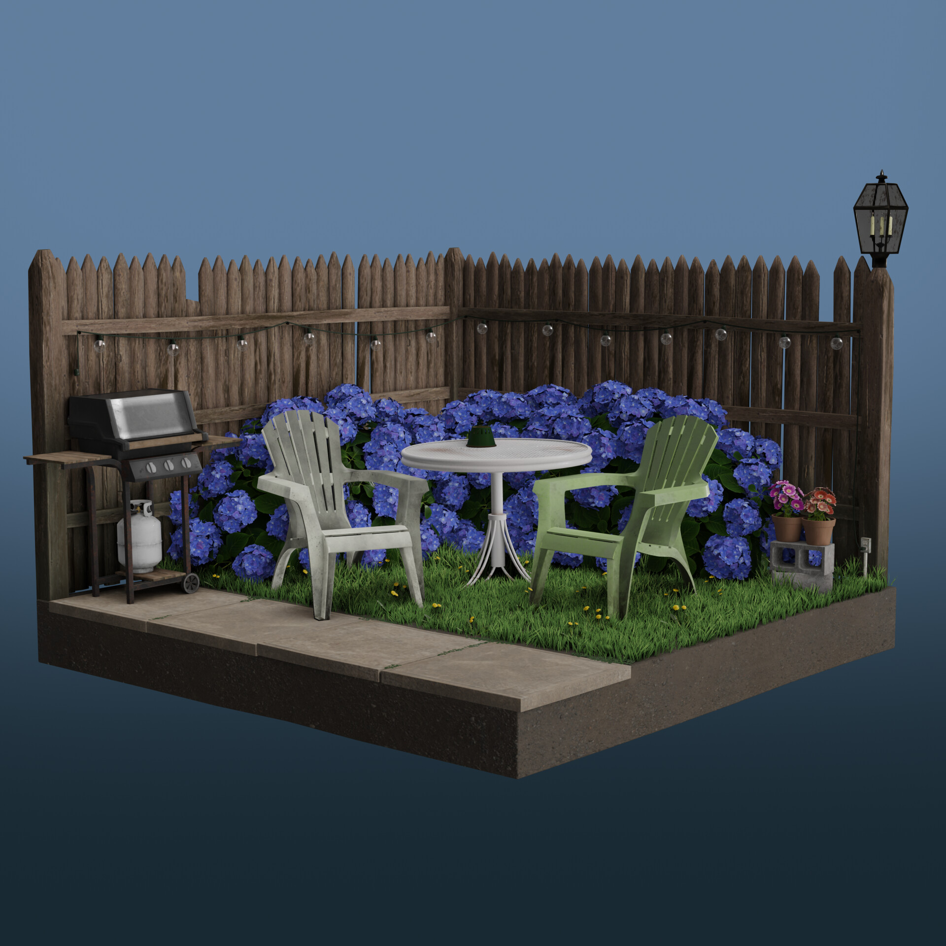 ArtStation - Cozy Summer Backyard