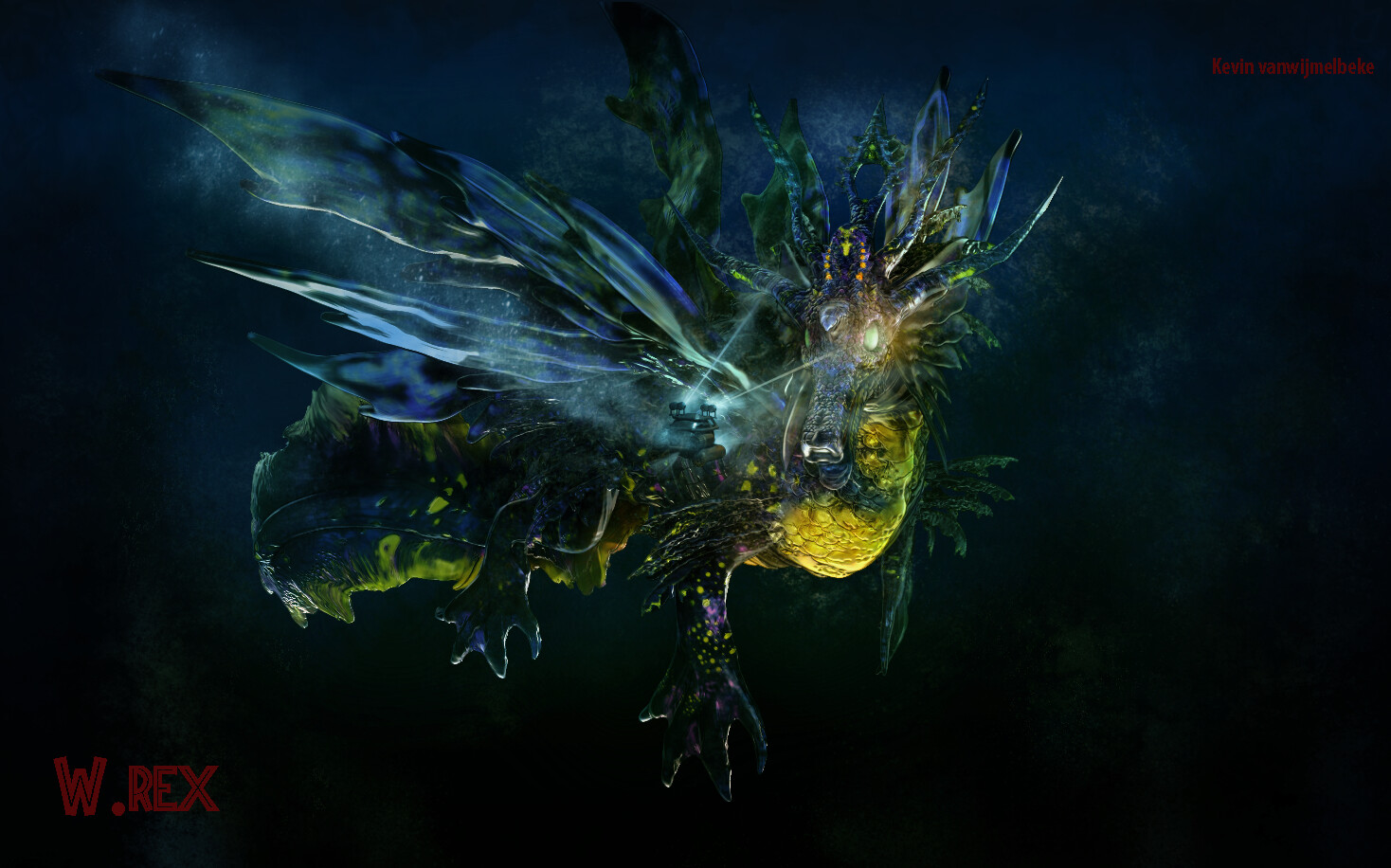 ArtStation - Underwater dragon