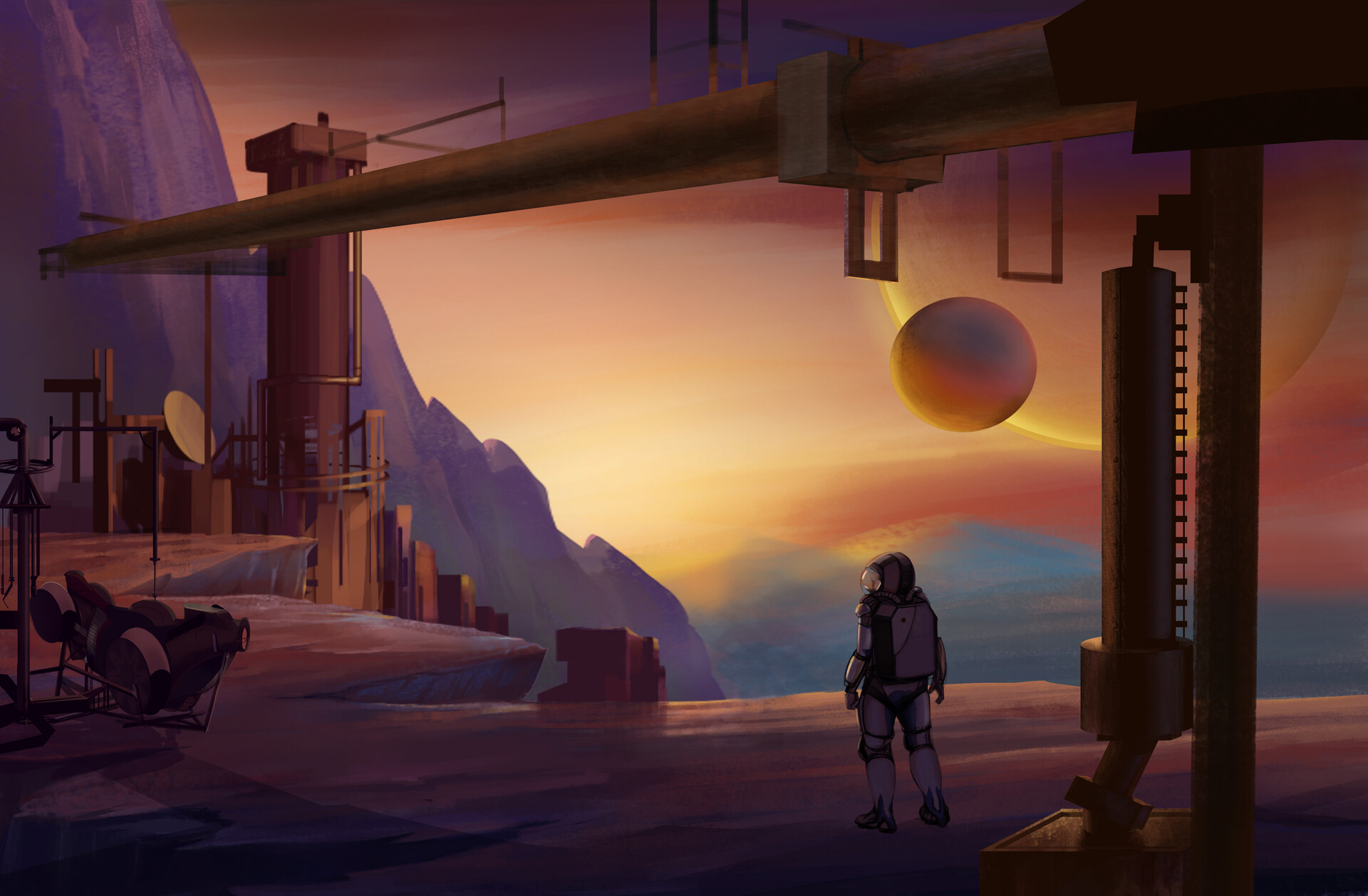 ArtStation - new planet station for live