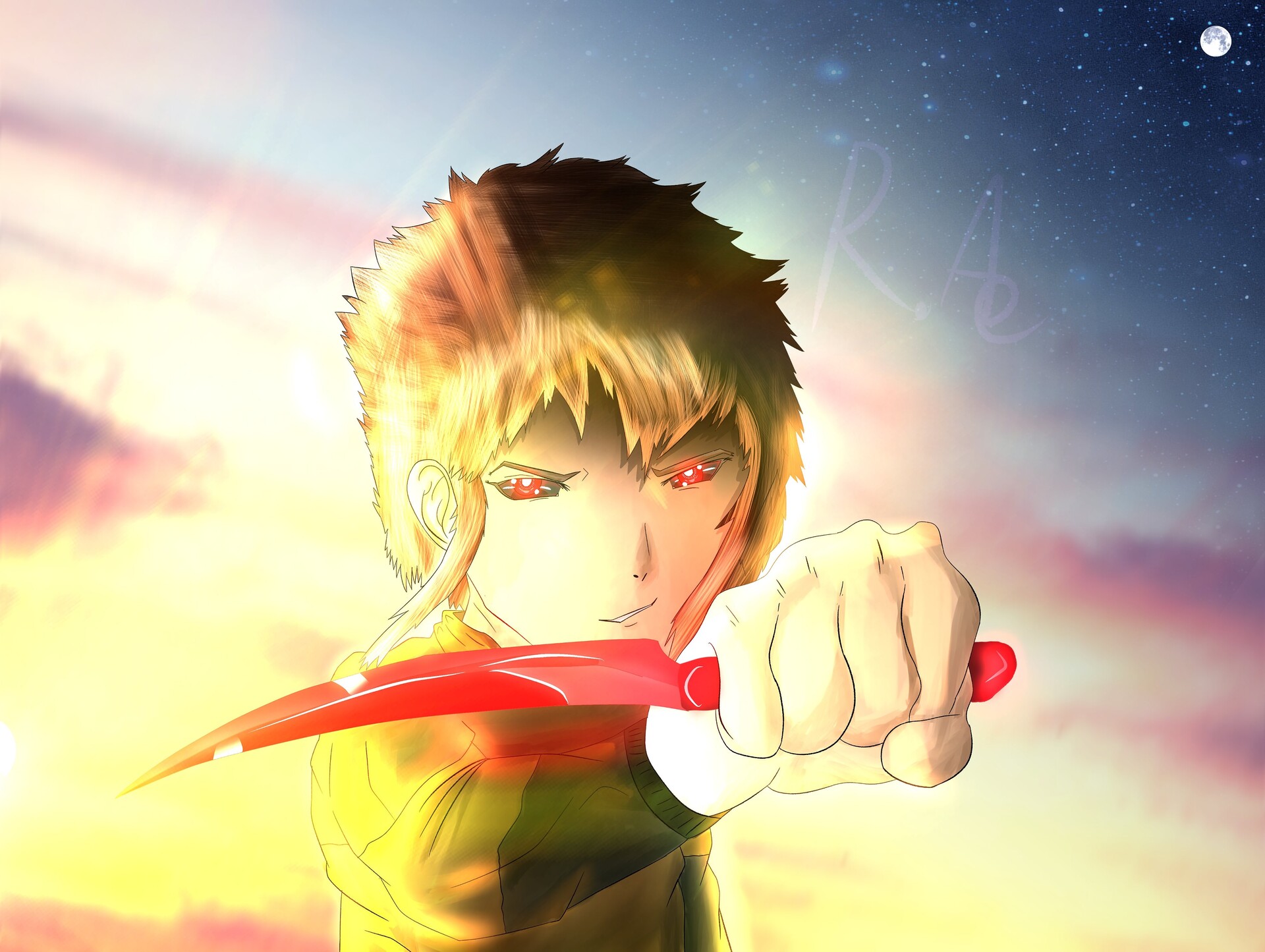 ArtStation - Glitchtale Chara and Determination knife