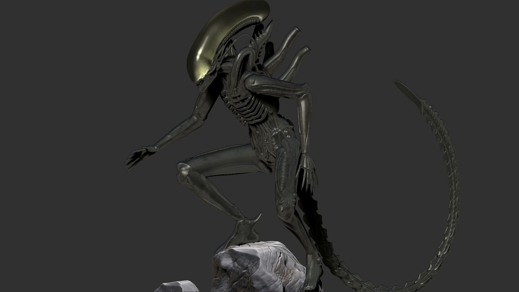 ArtStation - Alien model based on Giger's references