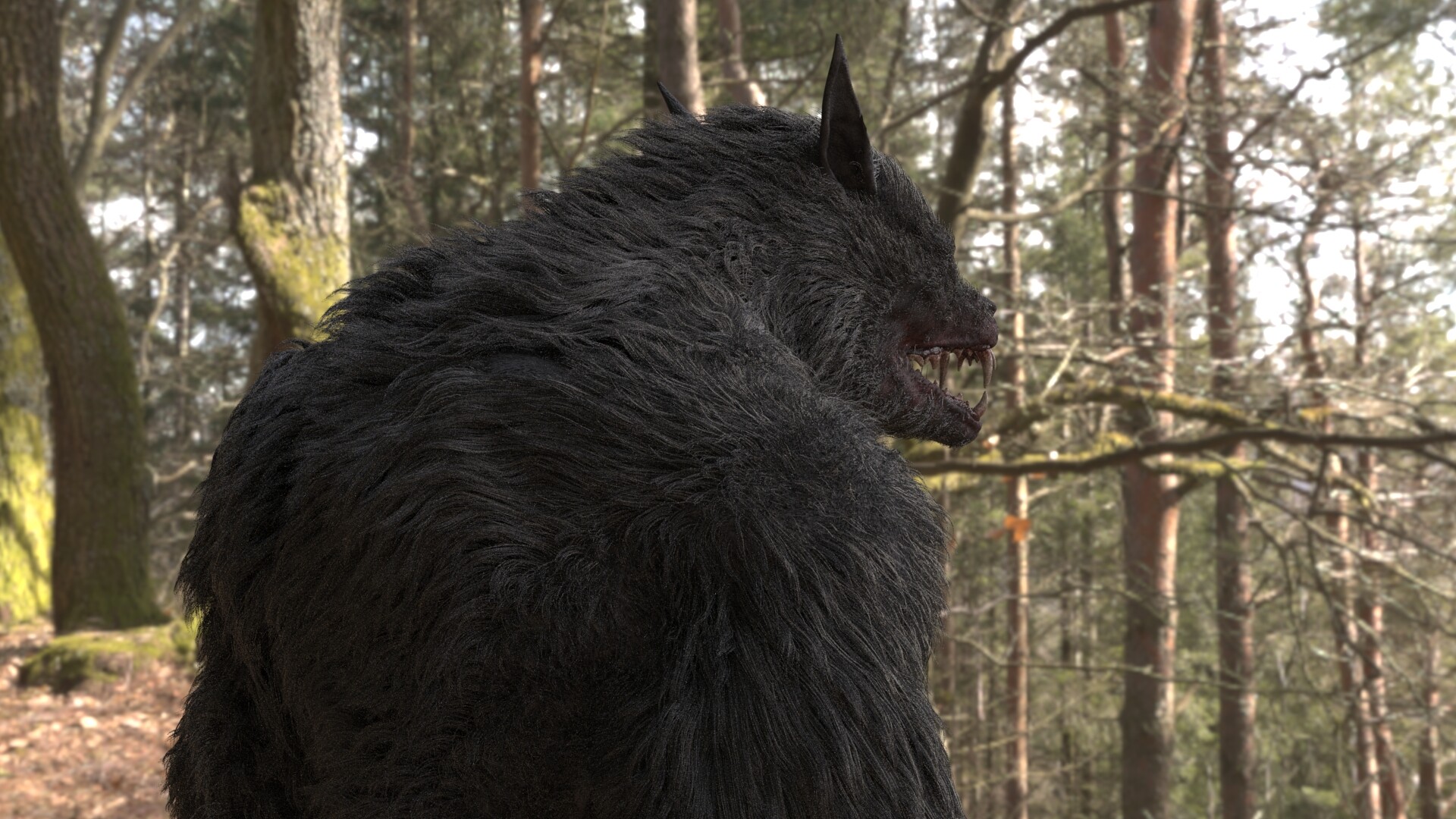 ArtStation - Grooming Werewolf