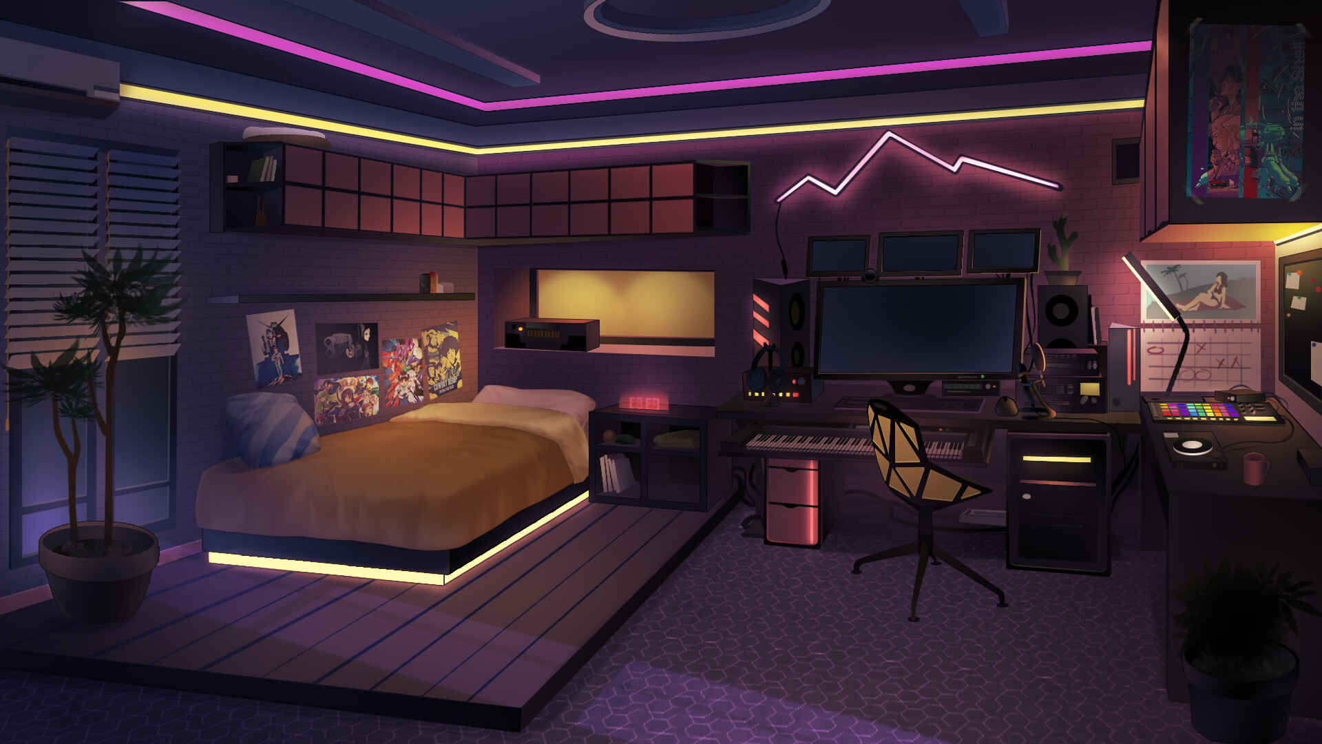 ArtStation - Neon room