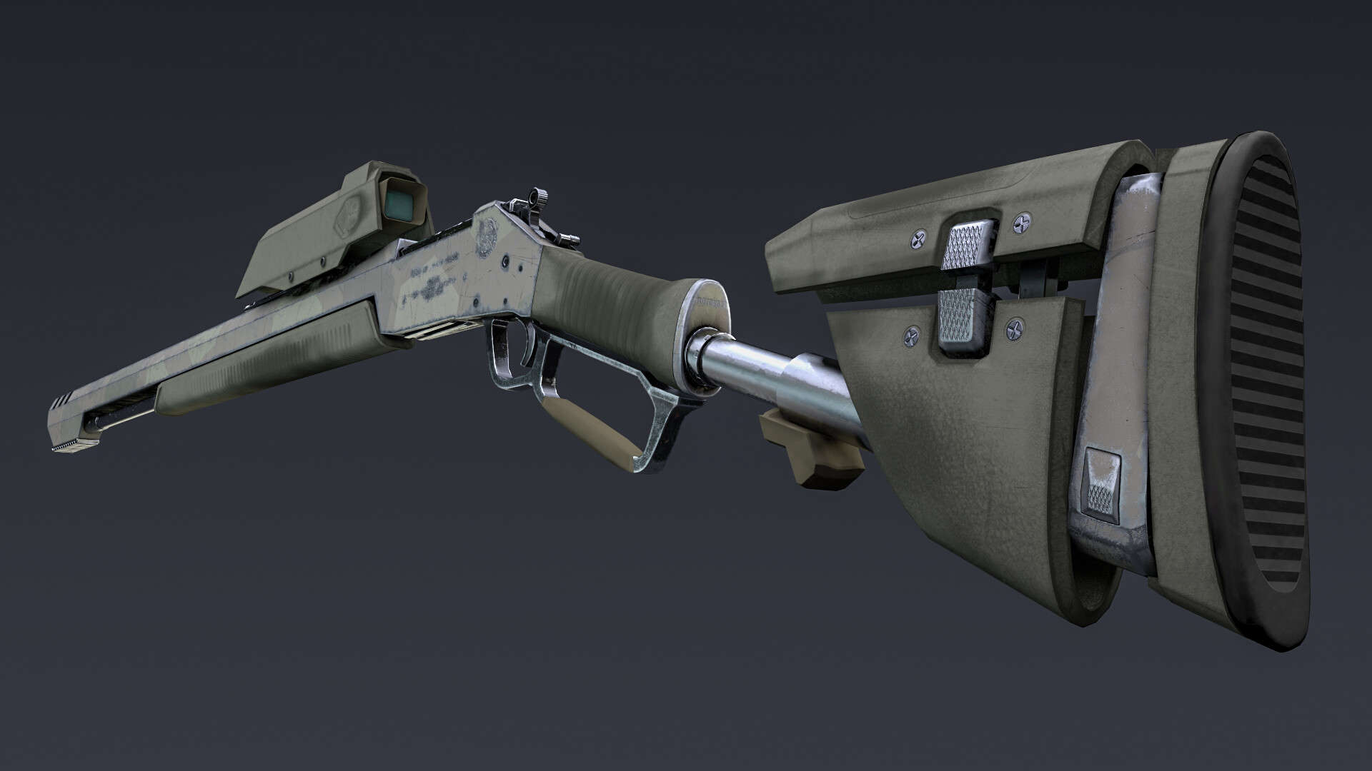 Gleb Pavlov - Lever-action rifle game-ready model