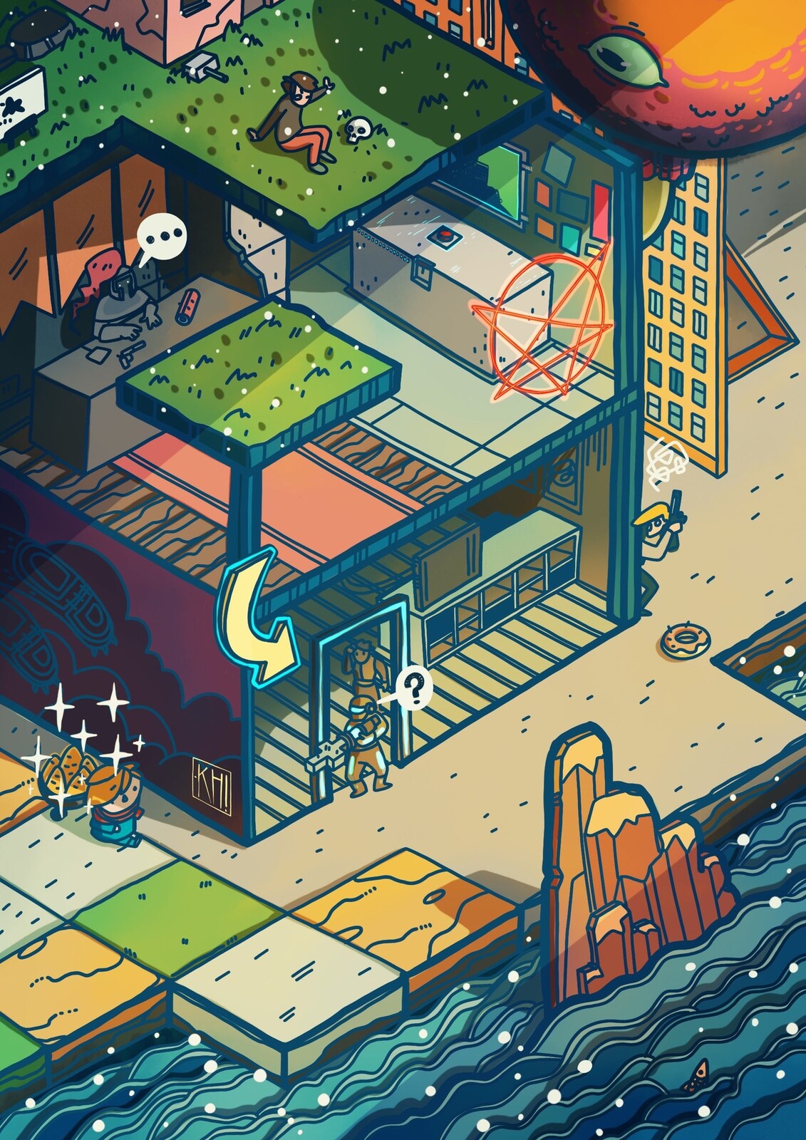 XEN - Illustration for Four Quarters games fan art competition!