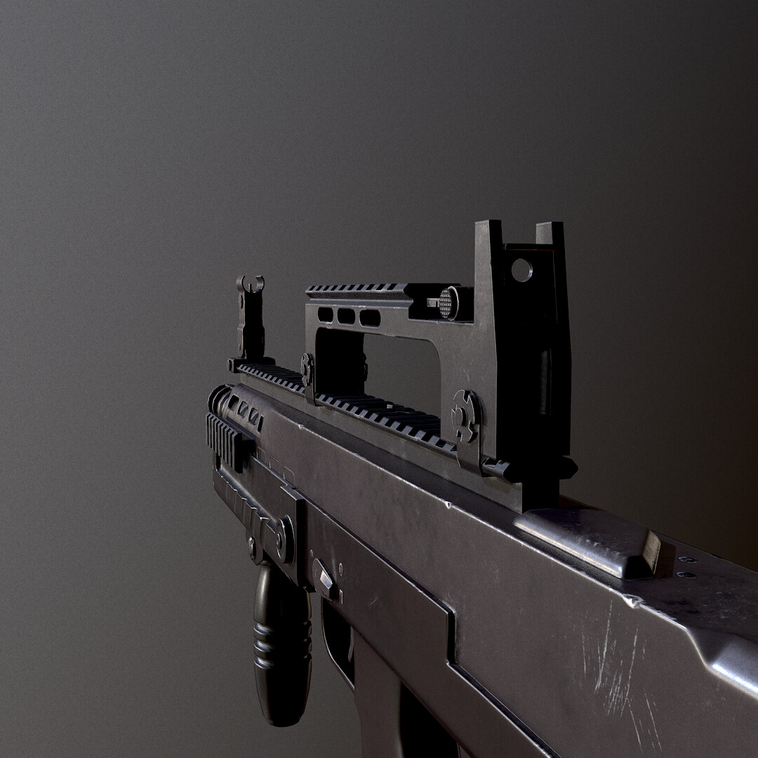 ArtStation - ShAK-12 assault rifle