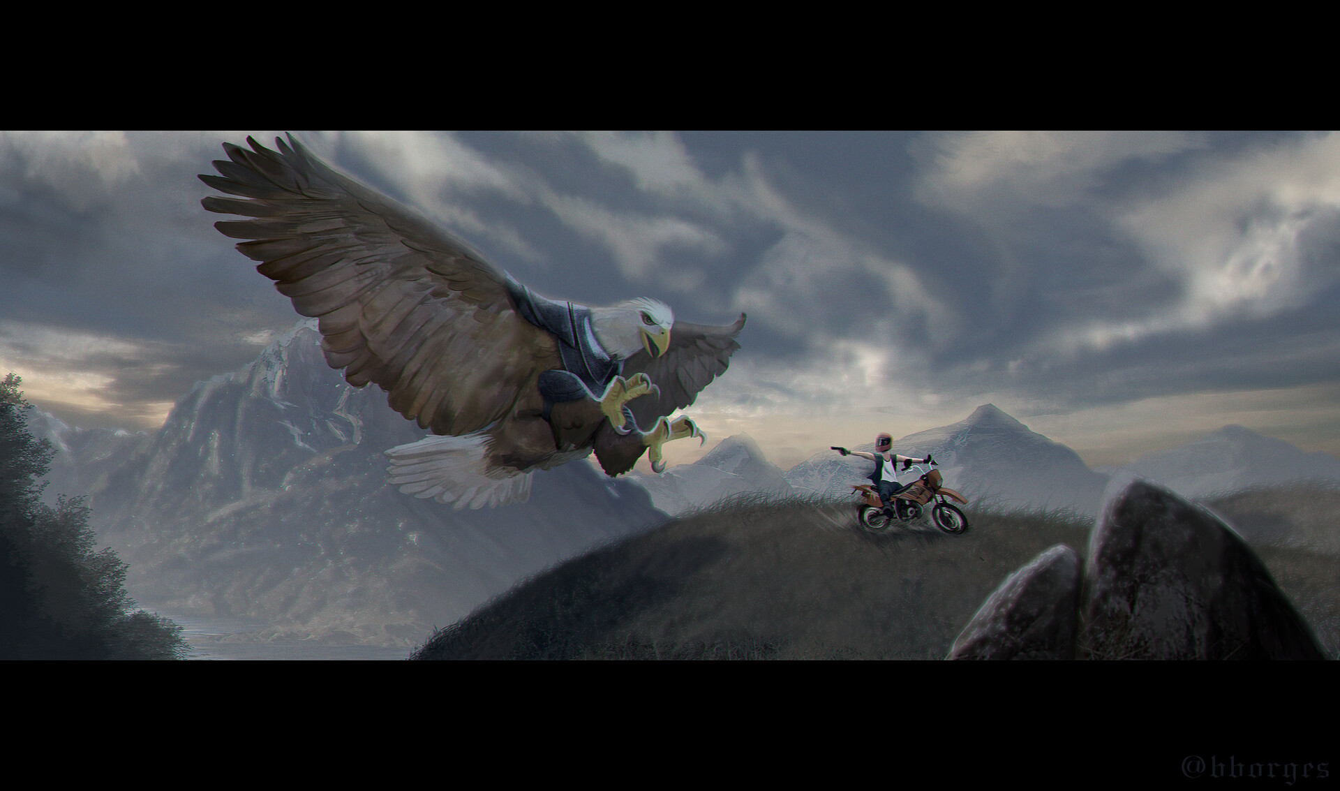 ArtStation - Eagle and the rider