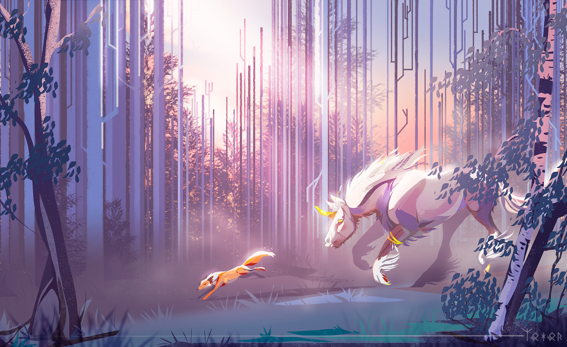 ArtStation - Chasing the red fox