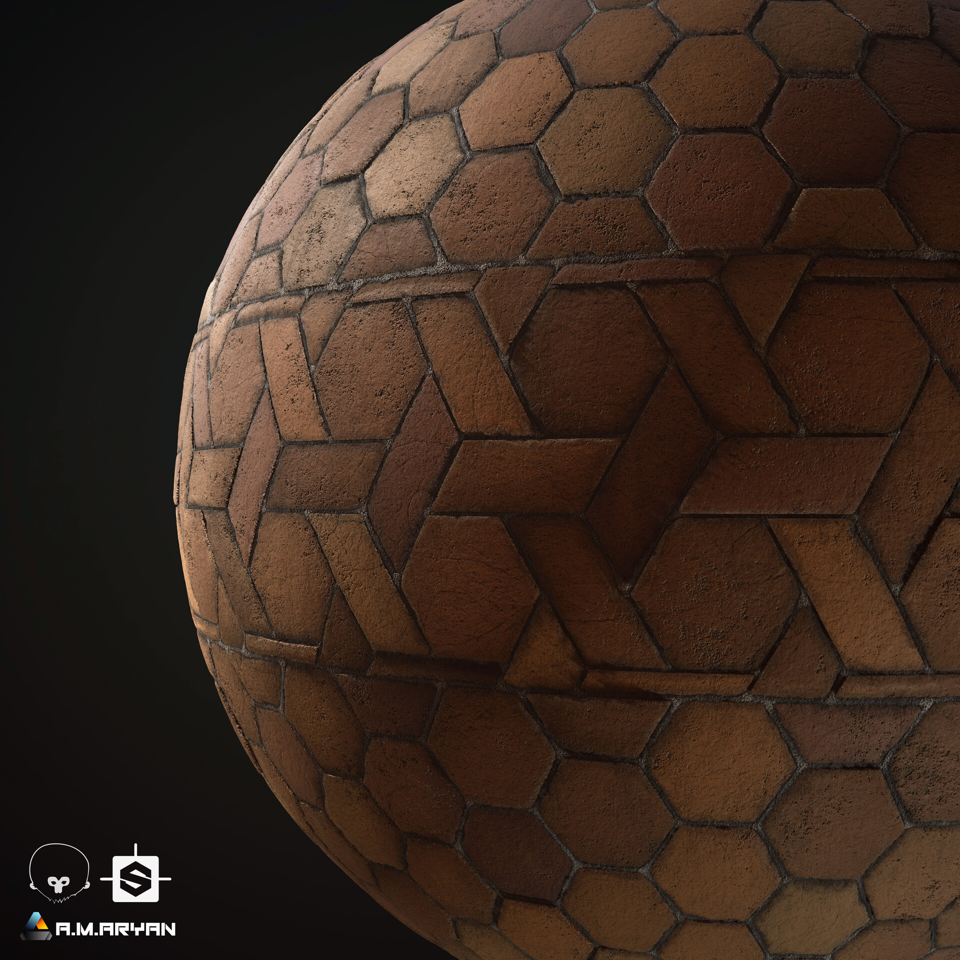 ArtStation - Brick floor tile