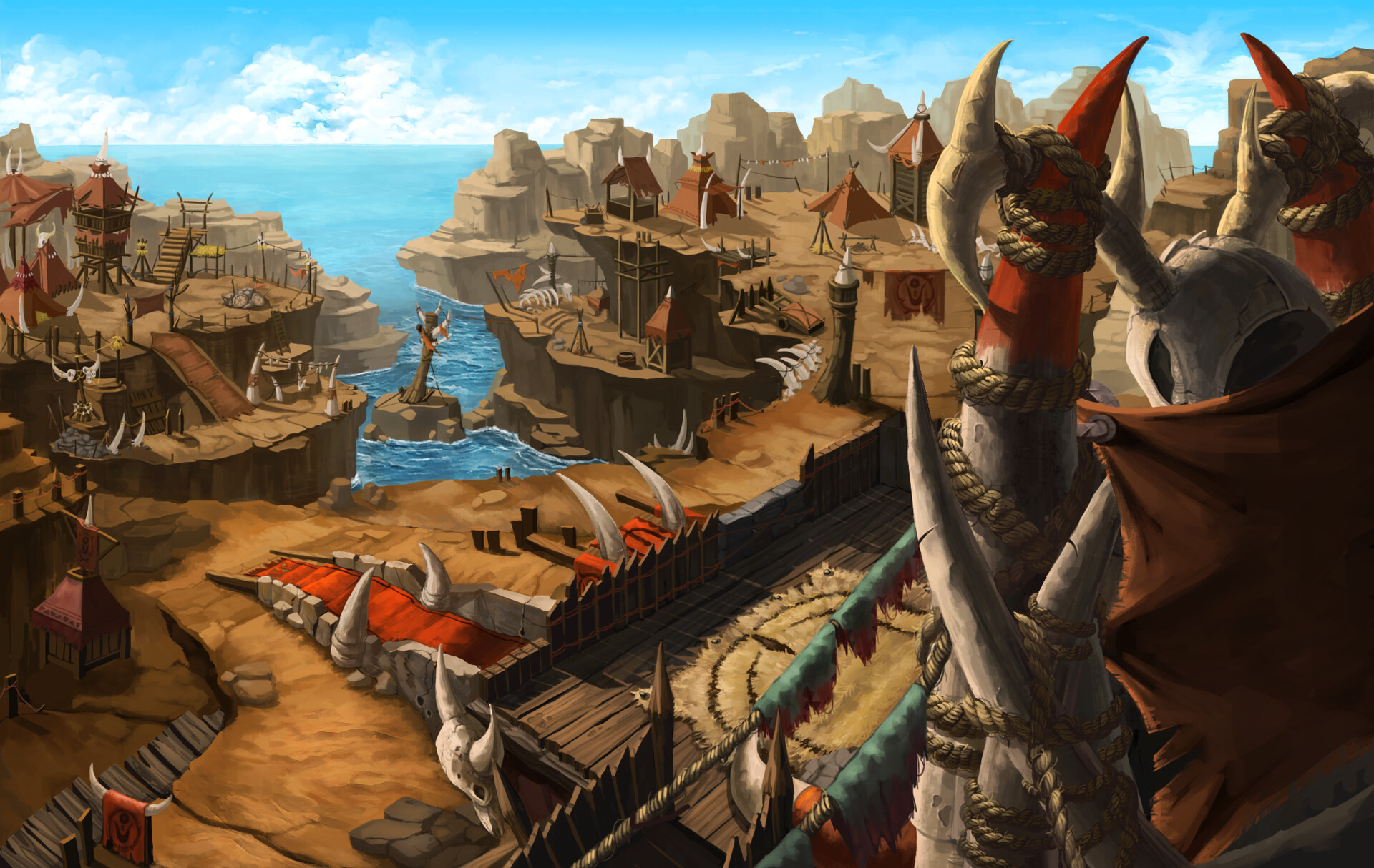 ArtStation - Orc village