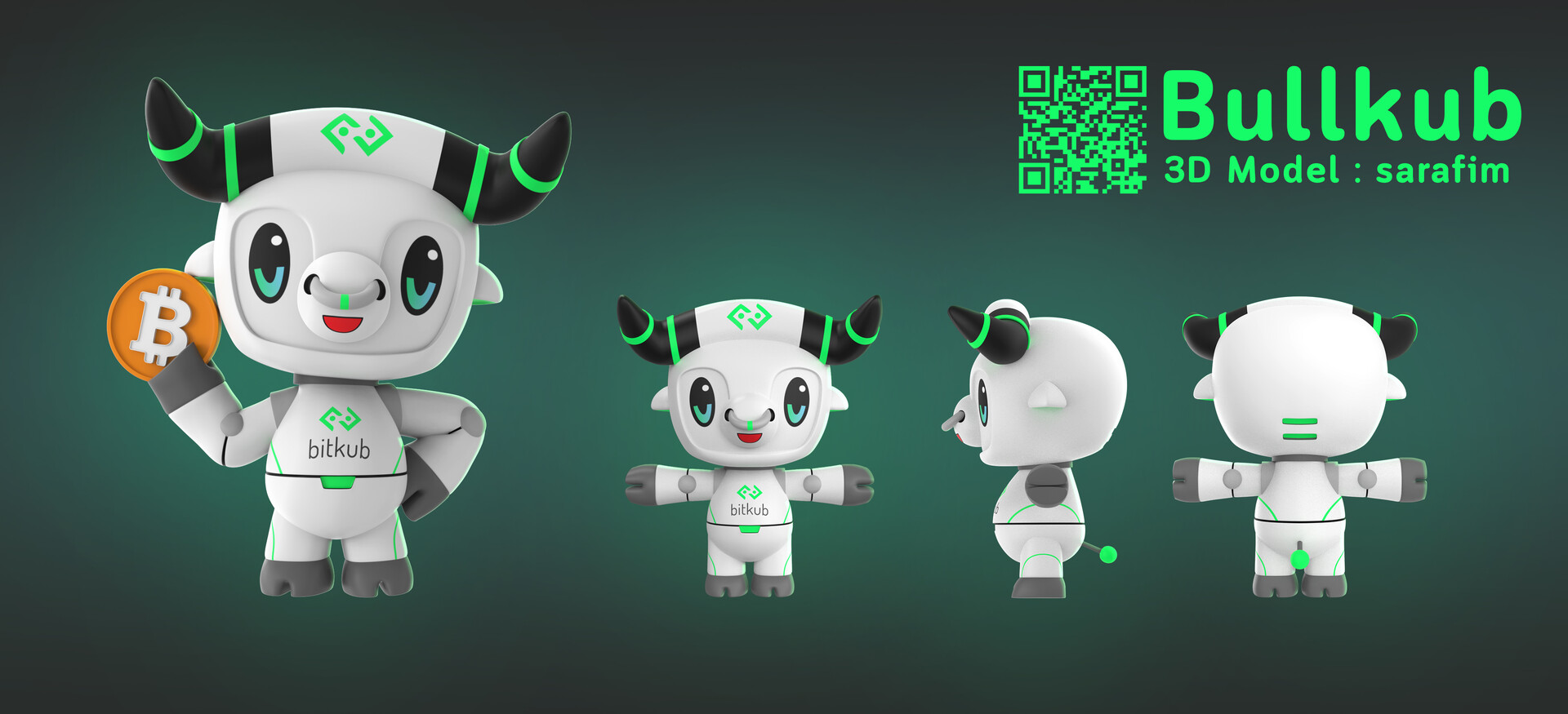 ArtStation - Bitkub Mascot - Bullkub