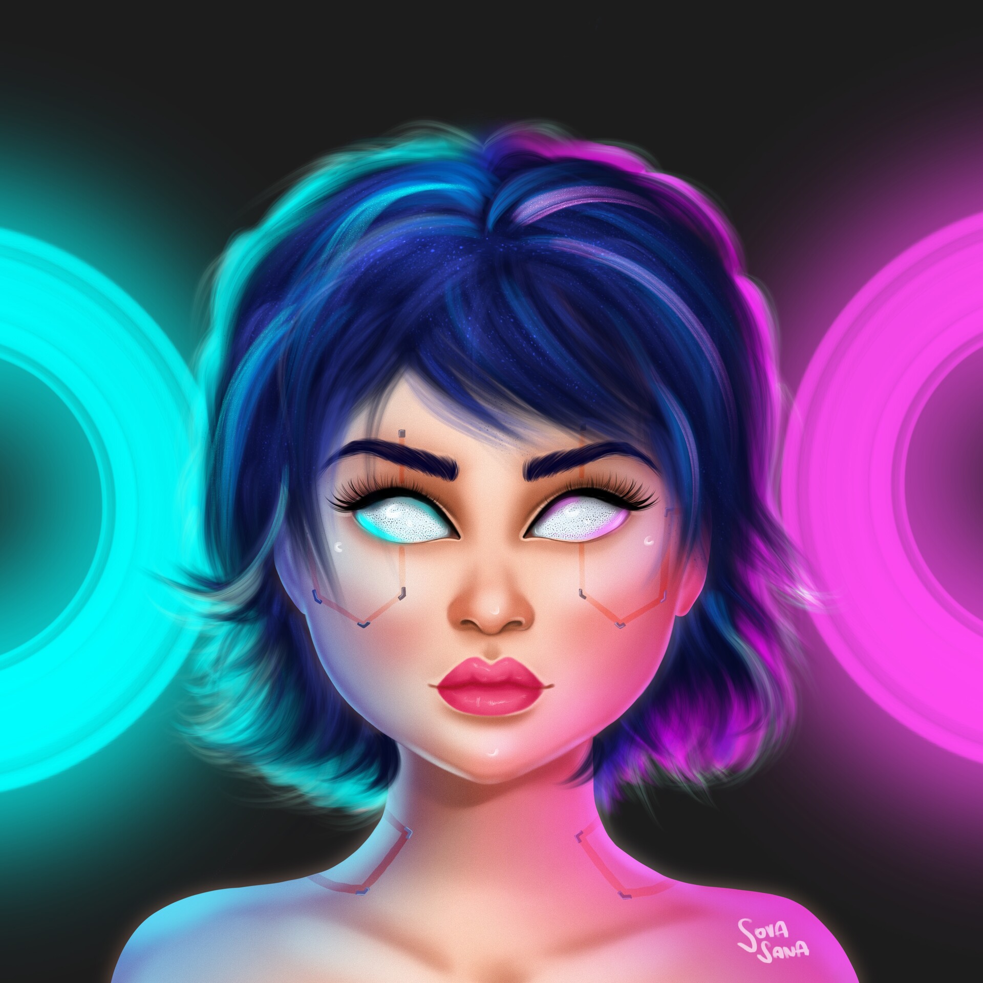 ArtStation - Blind Cybergirl