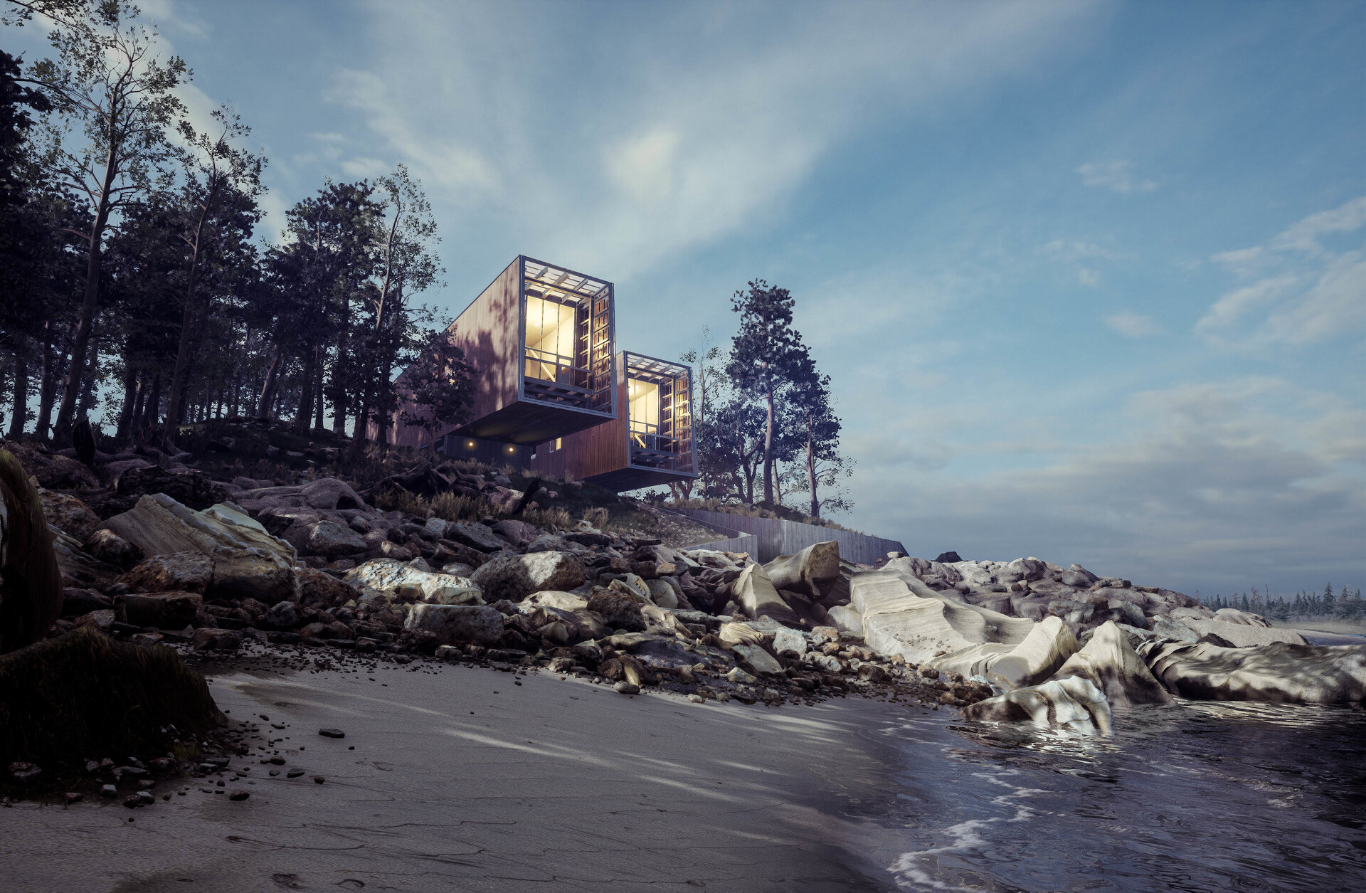 ArtStation - Two Hulls House