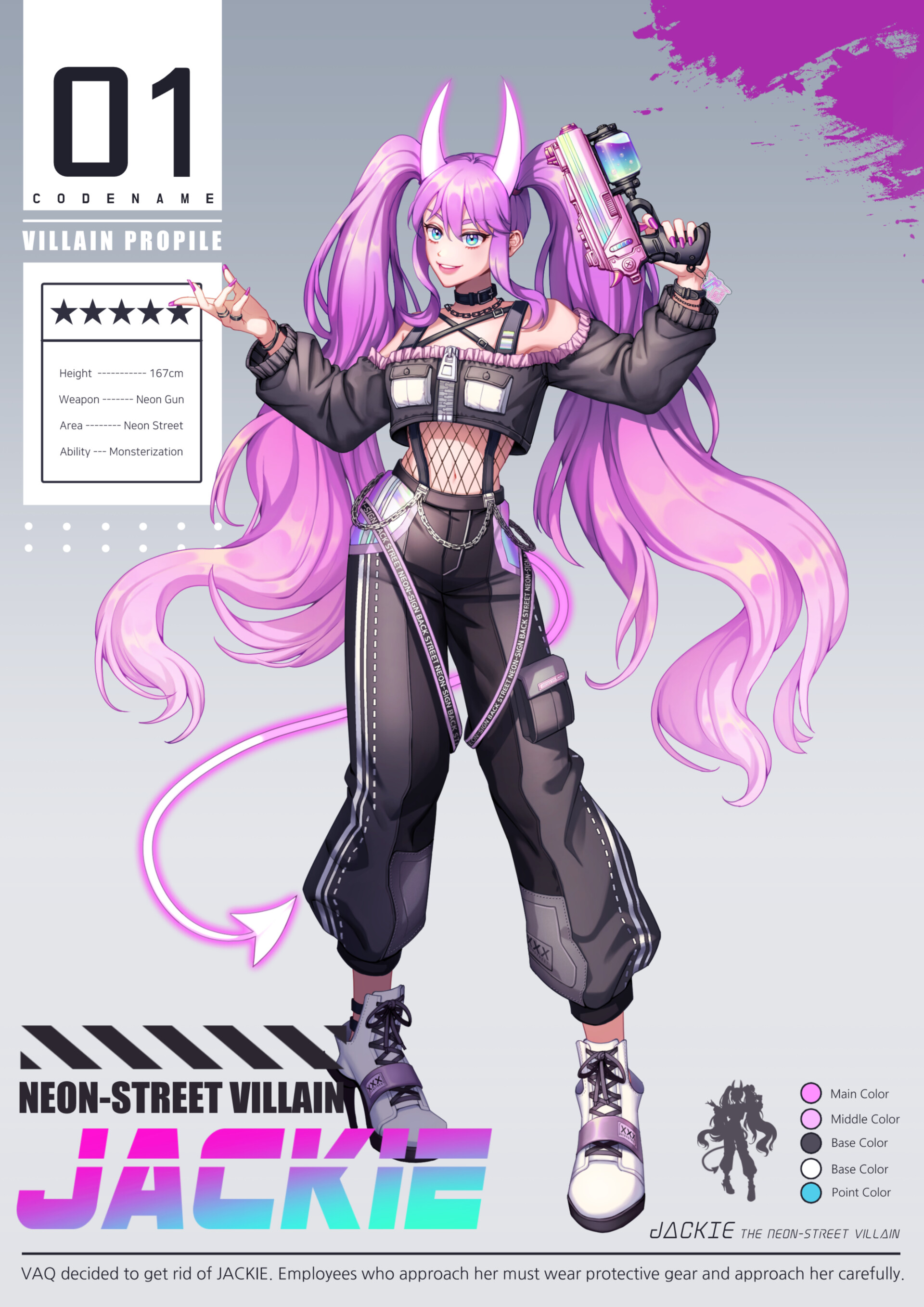 ArtStation - Neon-sign Back Street- Villain JACKIE