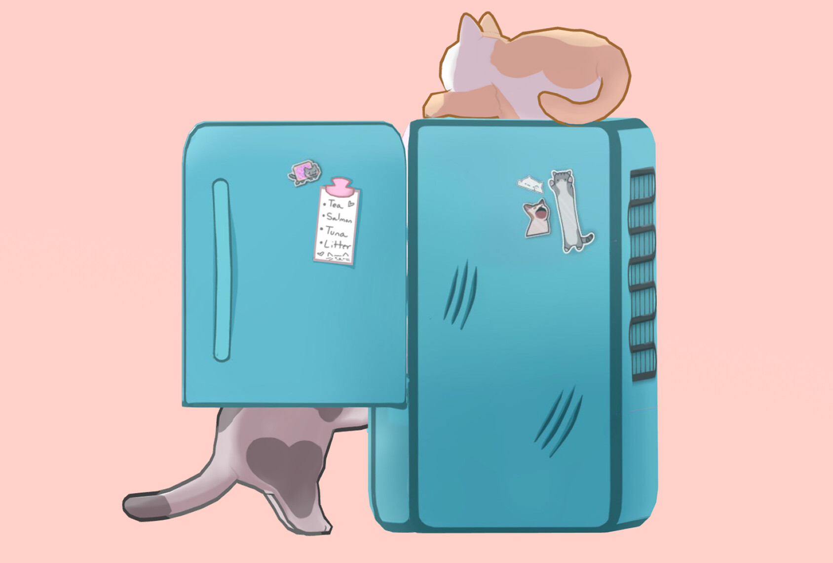 Lydia Hatcher - Cats Raid a Fridge